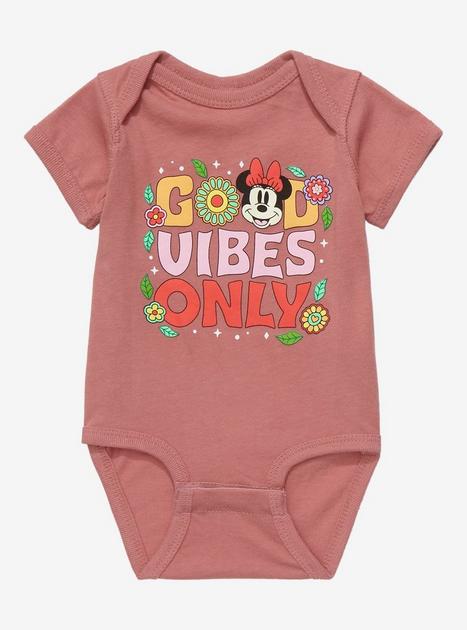 Disney Minnie Mouse Good Vibes Infant One-Piece - BoxLunch Exclusive ...