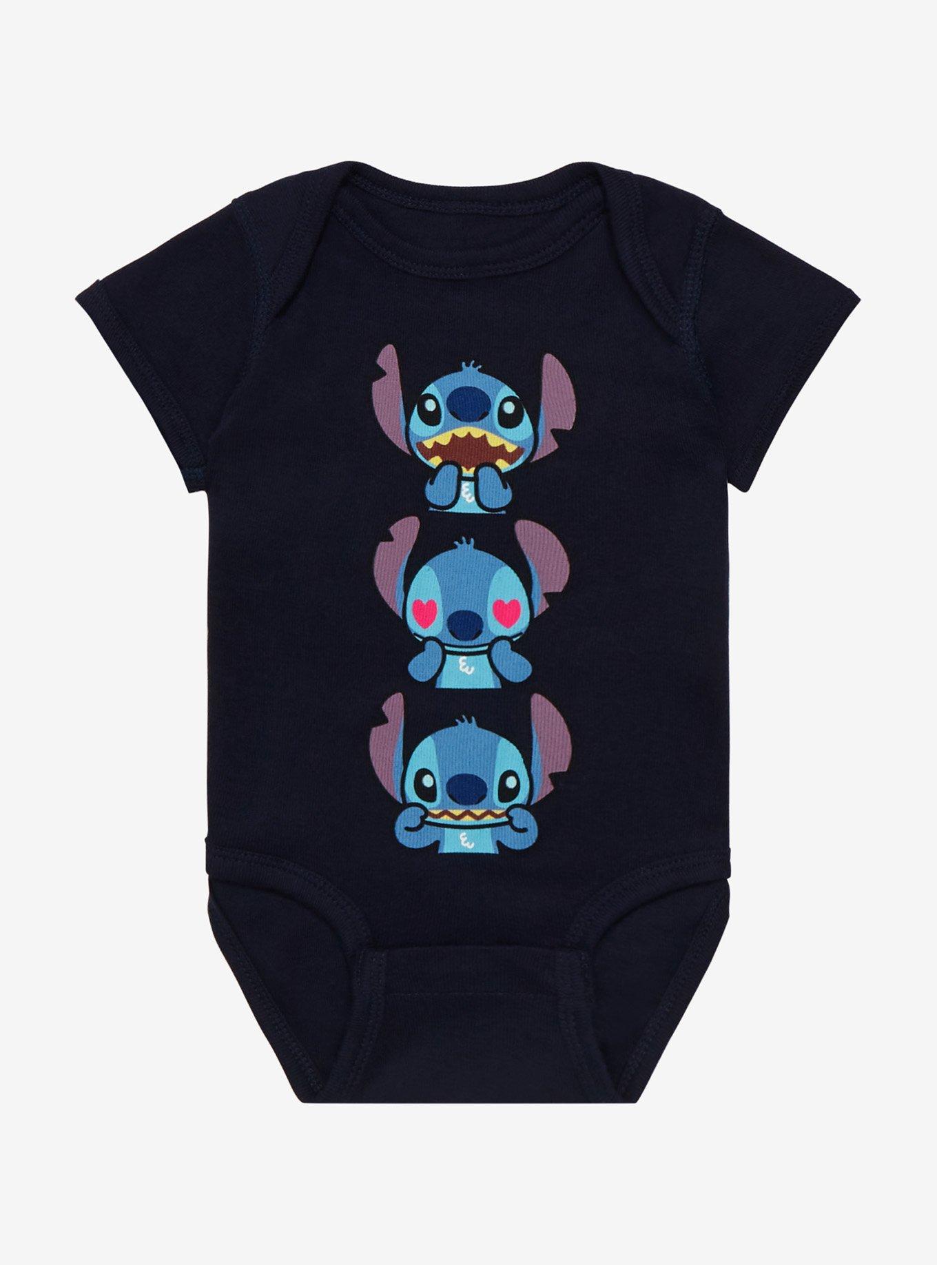 Disney Lilo & Stitch Chibi Stitch Stack Infant One-Piece - BoxLunch ...
