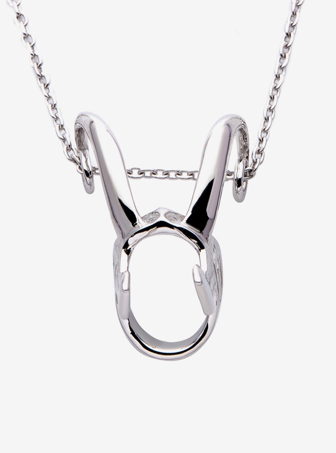 Marvel x RockLove Loki Helmet Pendant Necklace Silver | Hot Topic