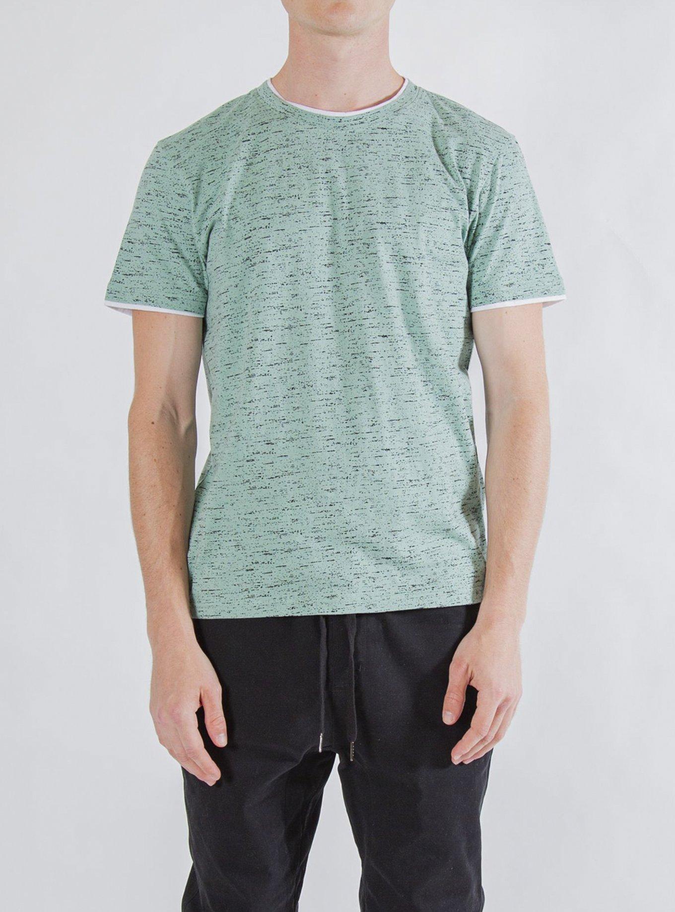 Mint Double Layer Space Dye Print Tee | Hot Topic