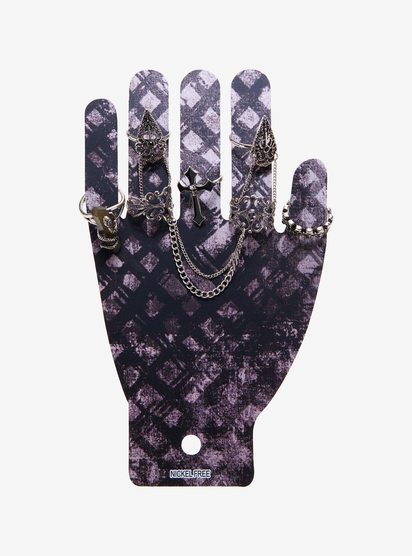 Gothic Statement Chain Ring Set | Hot Topic