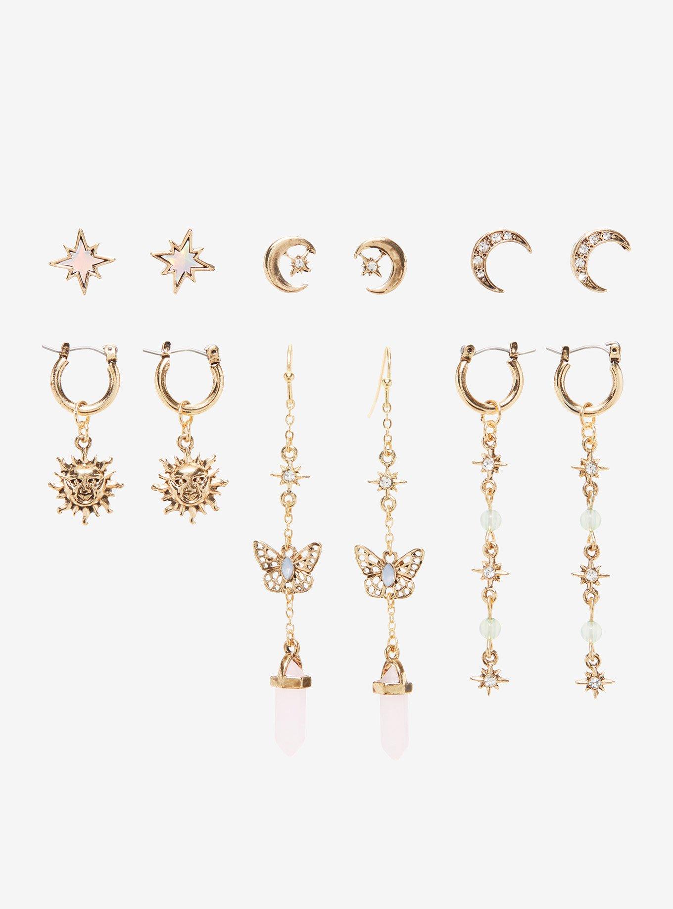 Celestial Butterfly Crystal Earring Set | Hot Topic