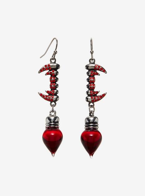 Vampire Fang Blood Drop Earrings | Hot Topic