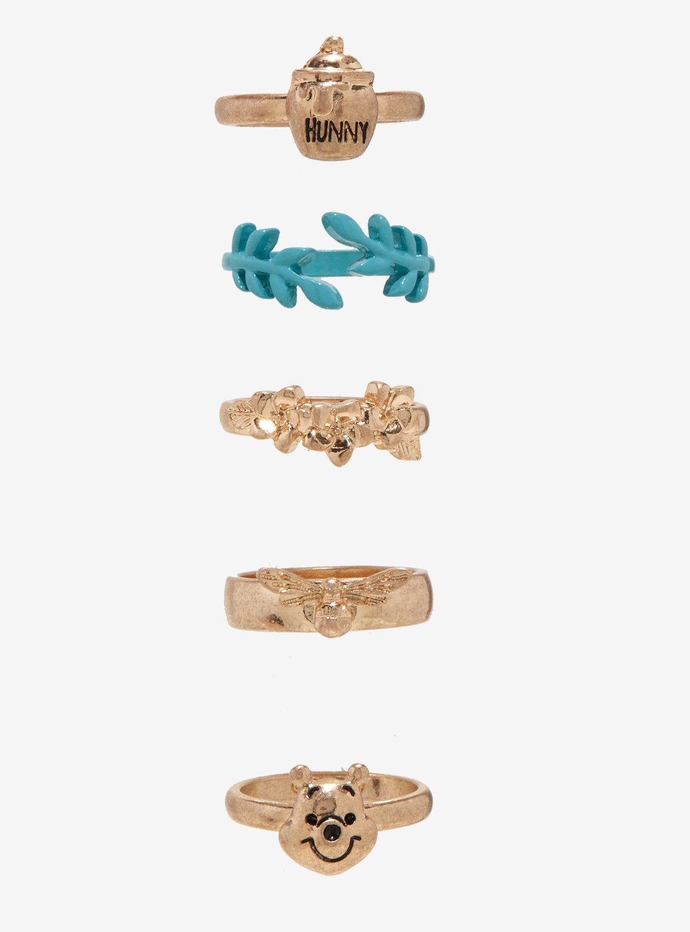 Disney Winnie The Pooh Gold Nature Ring Set | Hot Topic