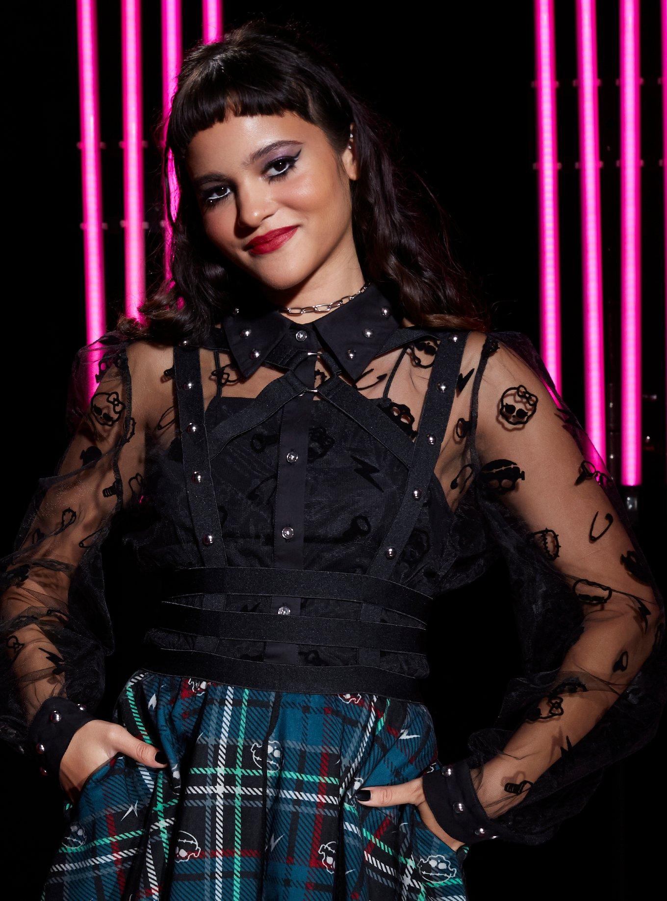 Monster High Frankie Stein Strappy Suspender Skirt Hot Topic