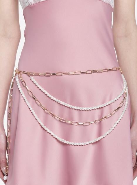 Gold Chain Pearl Belt | Hot Topic