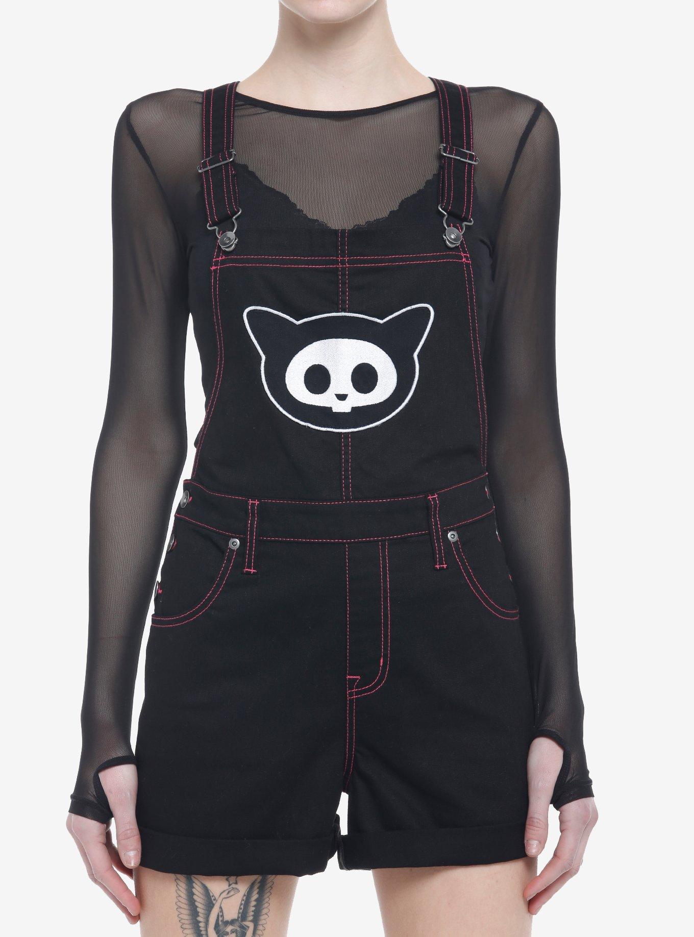 Skelanimals Kit Contrast Stitch Shortalls | Hot Topic