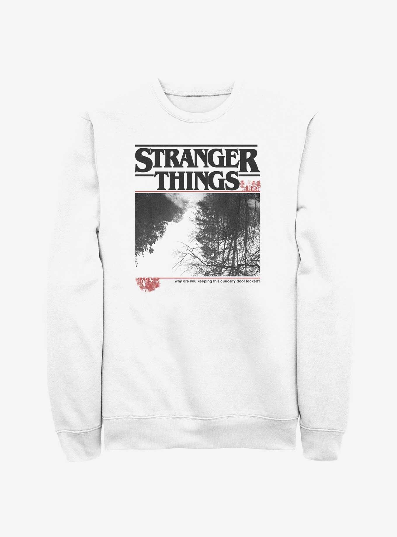 Stranger Things Forest Photo Logo Sweatshirt - WHITE | Hot Topic