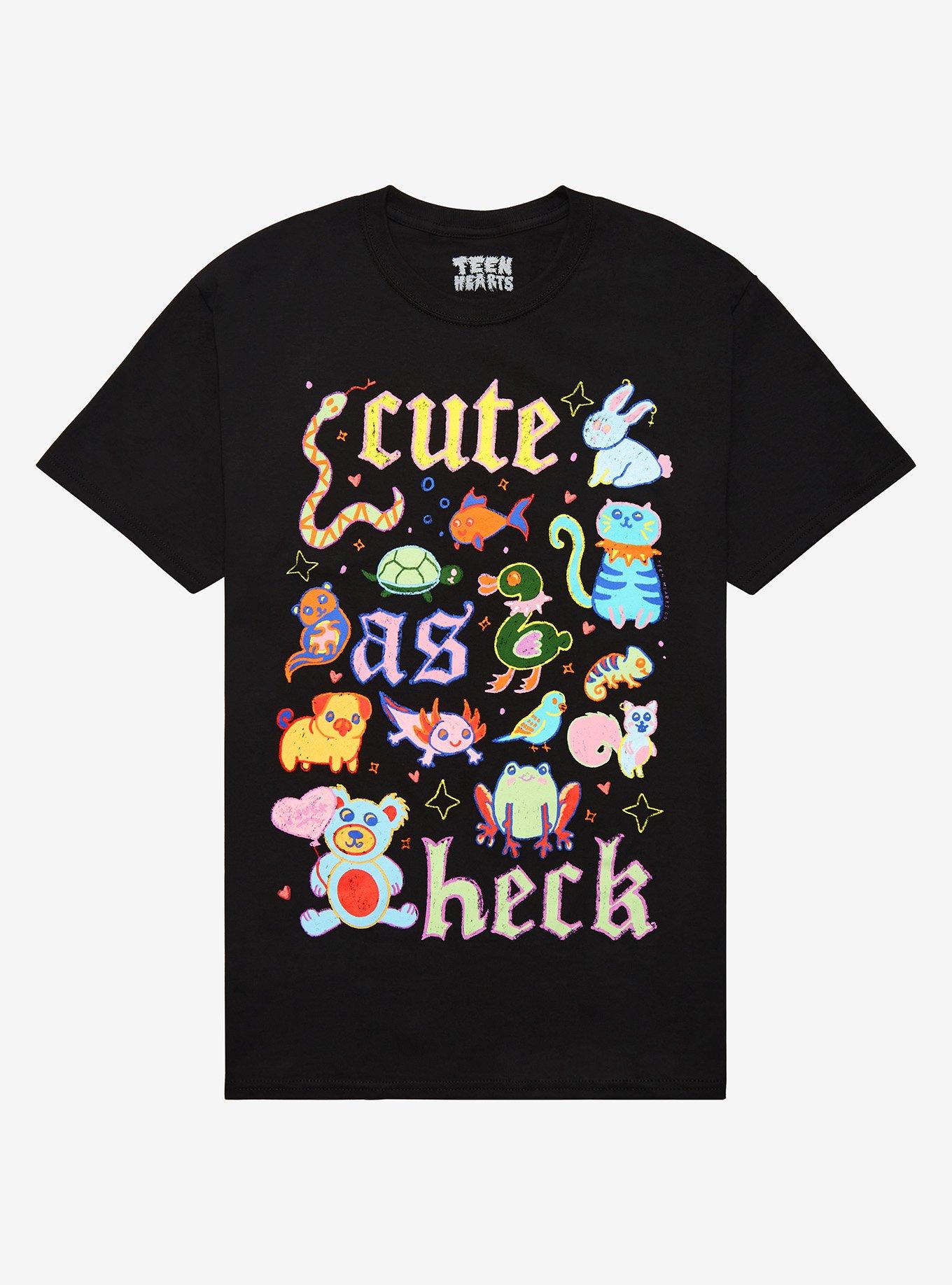 Teen Hearts Cute As Heck Animals T-Shirt | Hot Topic