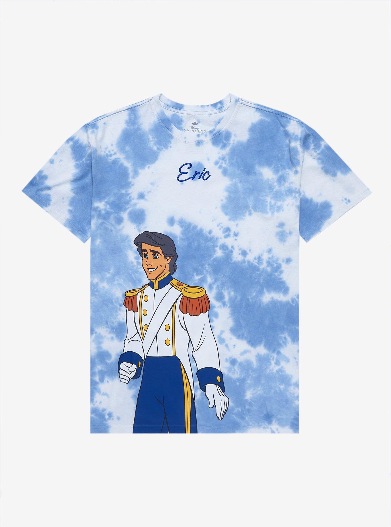 Disney The Little Mermaid Prince Eric Wedding Couples Tie-Dye T-Shirt ...