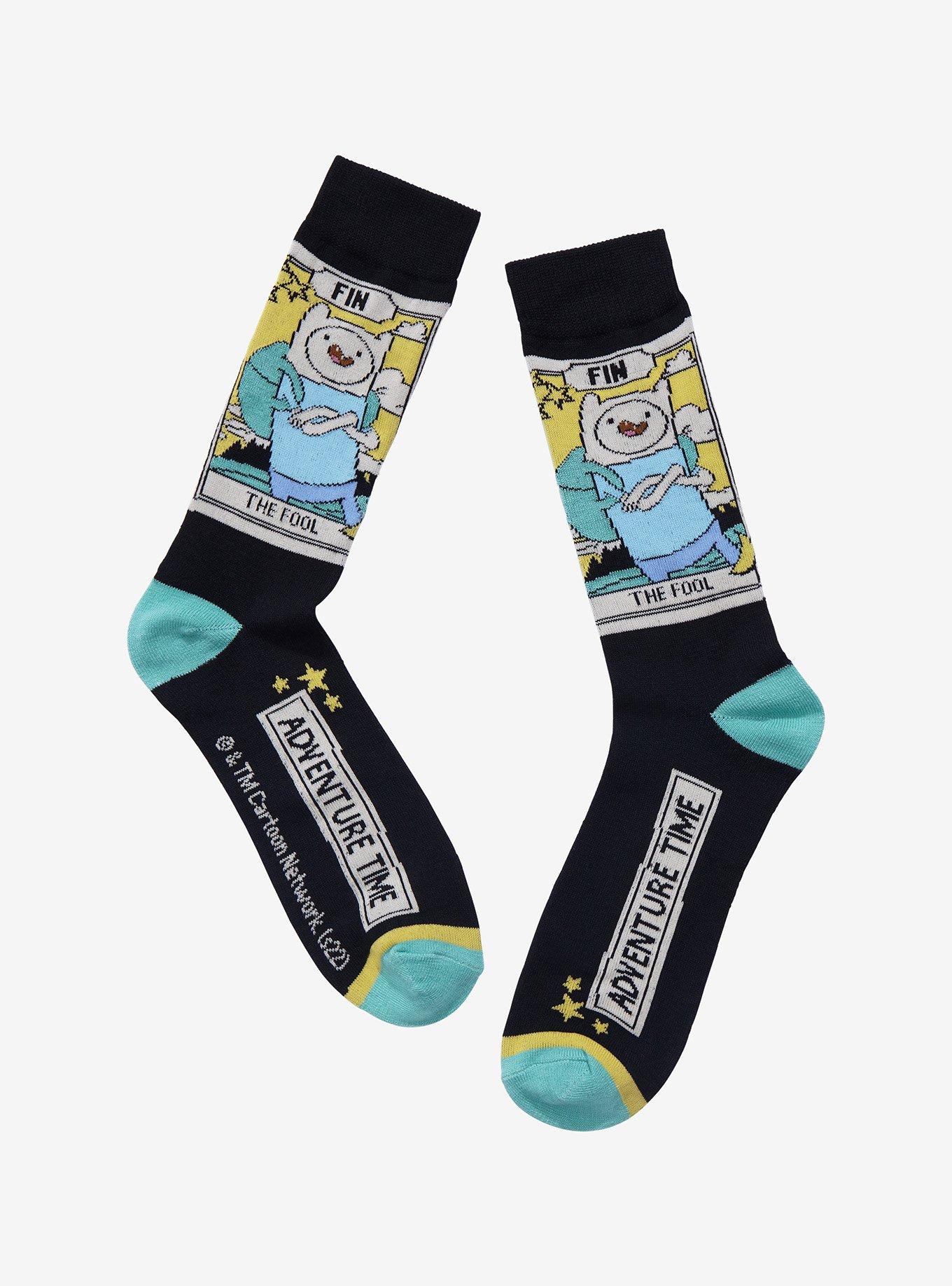 Adventure Time Finn Tarot Card Crew Socks | Hot Topic