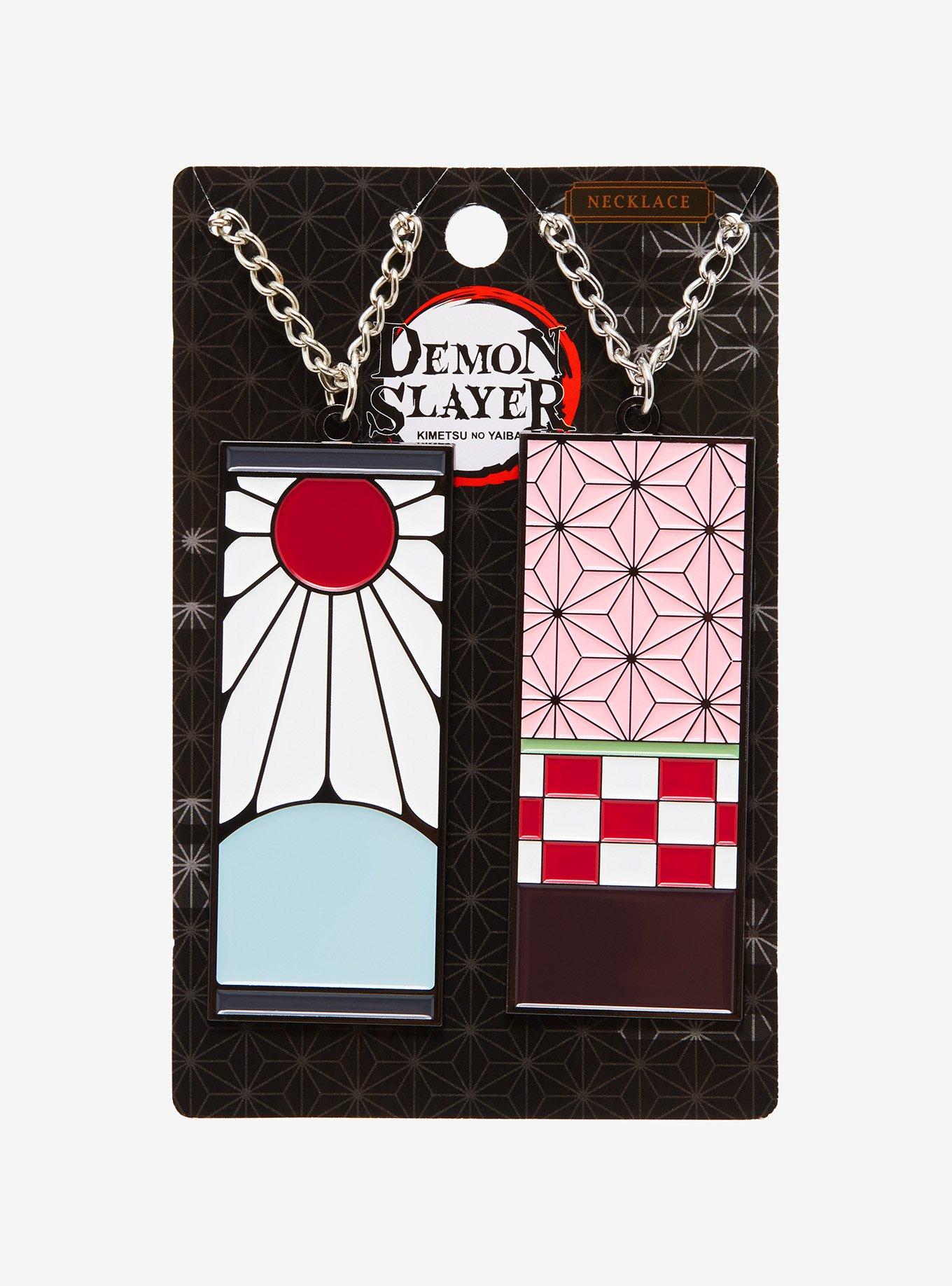 Demon Slayer: Kimetsu no Yaiba Nezuko & Tanjiro Bestie Necklace Set ...
