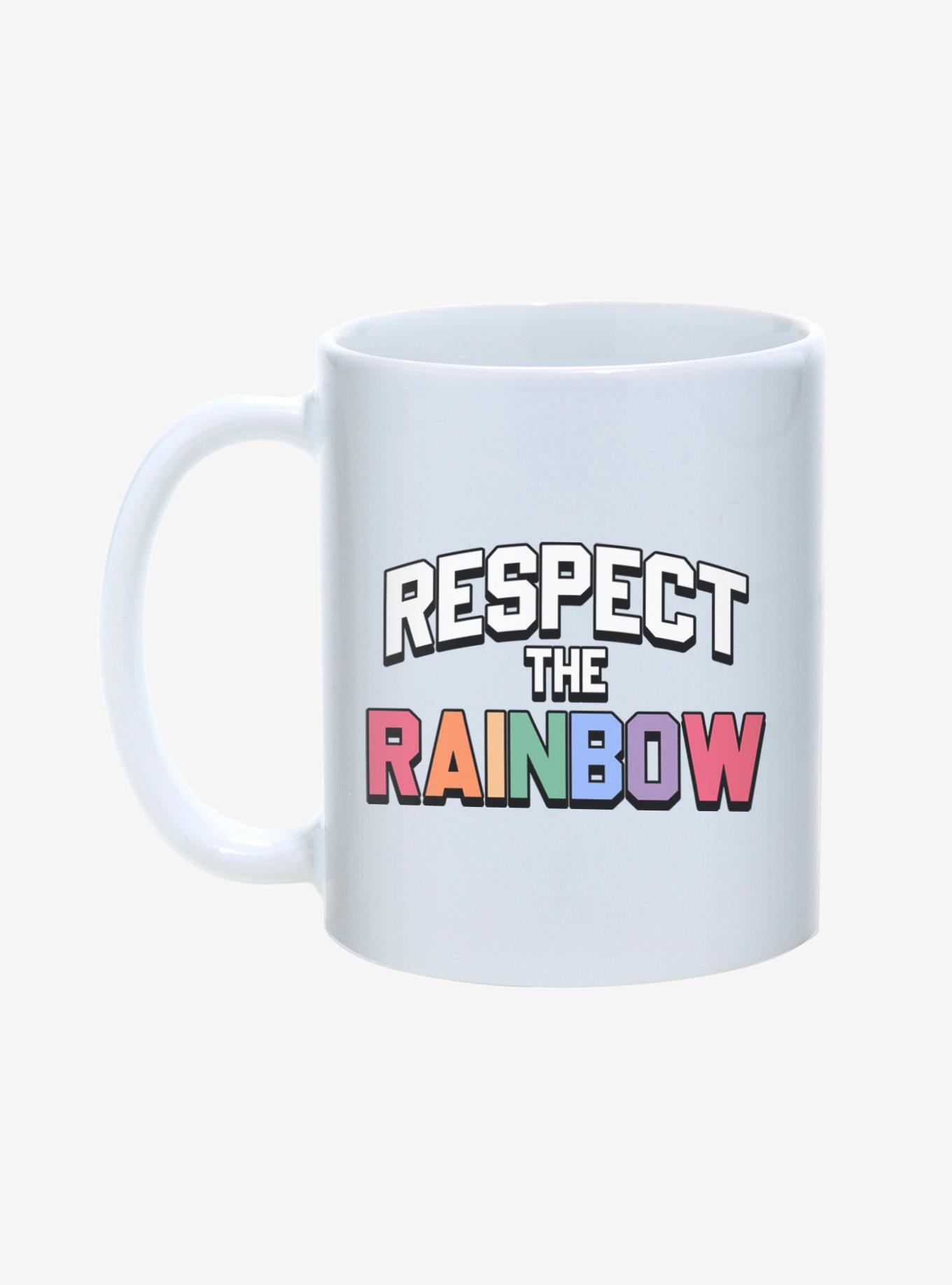 Respect The Rainbow Pride Mug 11oz - WHITE | Hot Topic