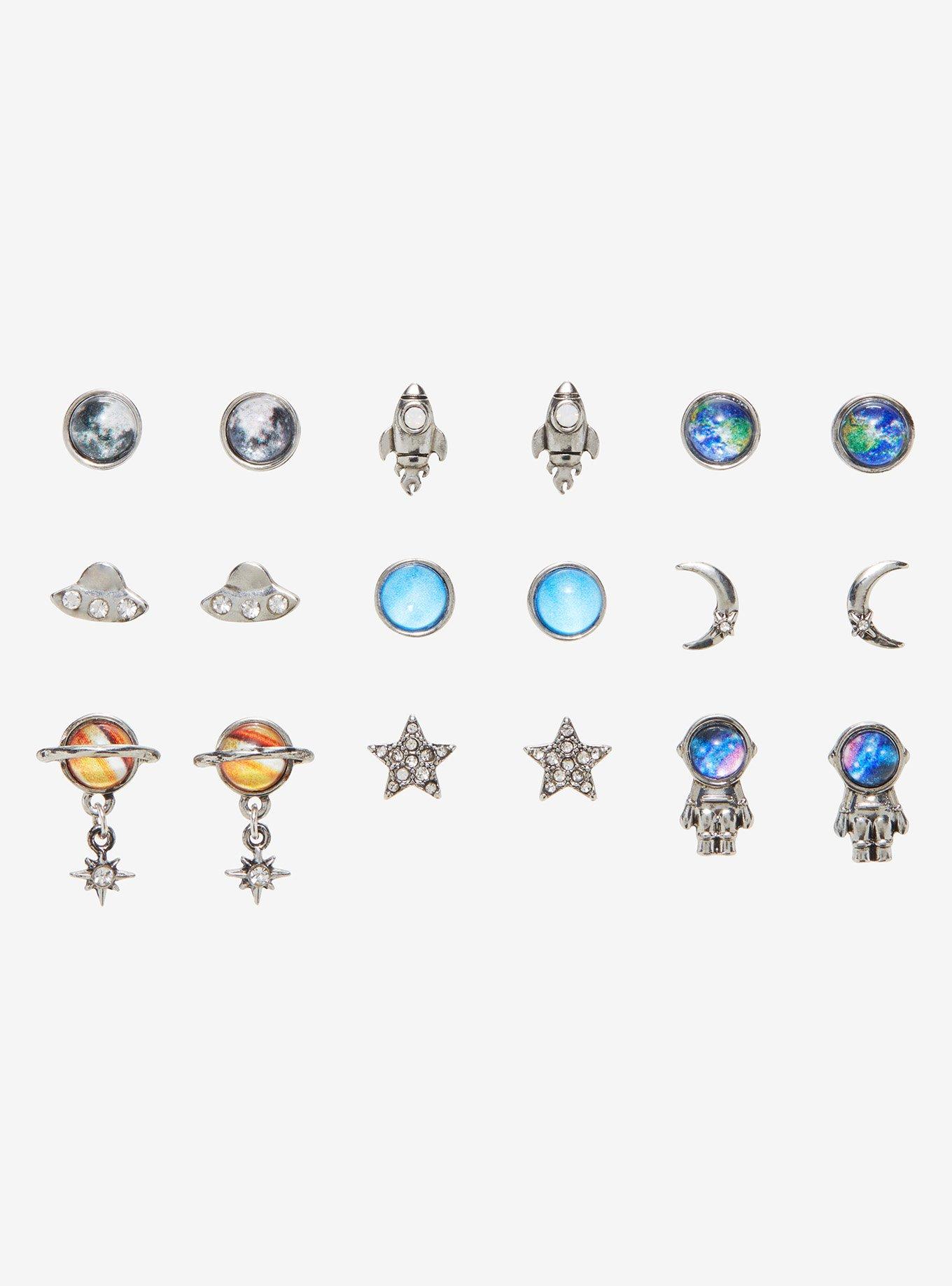 Planet Astronaut Stud Earring Set | Hot Topic