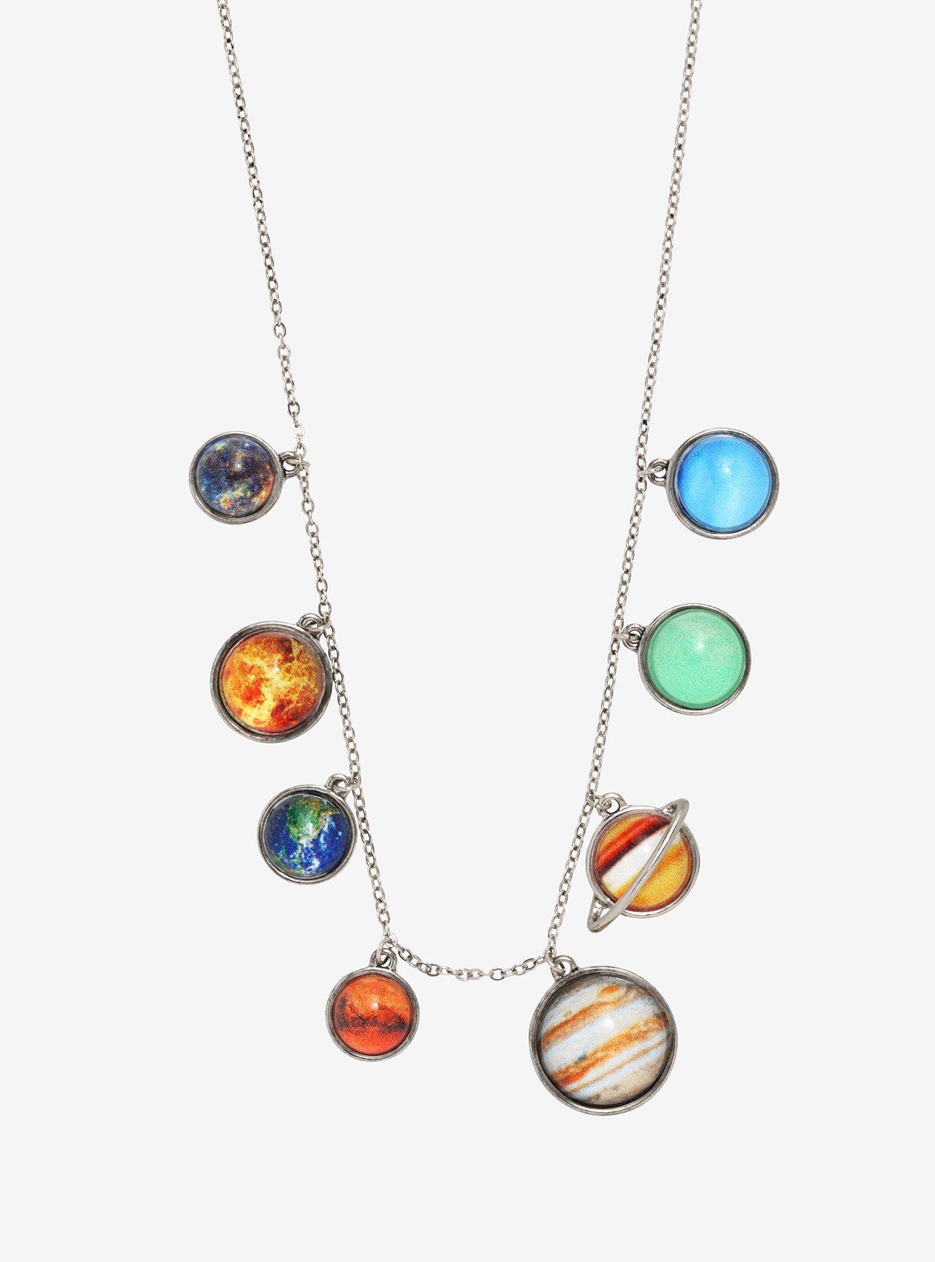 Planet Charm Chain Choker Hot Topic