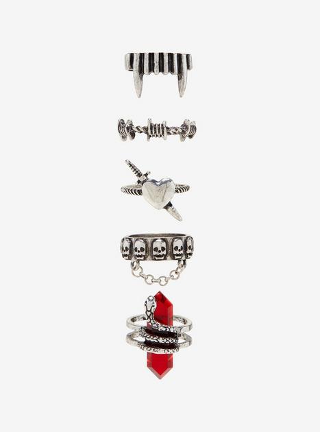 Vampire Fang Skull Ring Set | Hot Topic