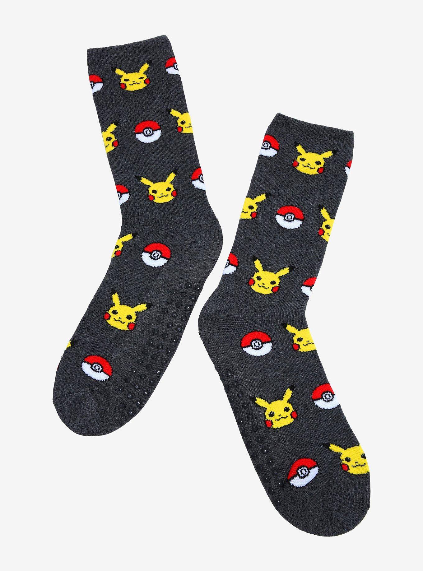 Pokemon Pokeball and Pikachu Crew Socks | BoxLunch