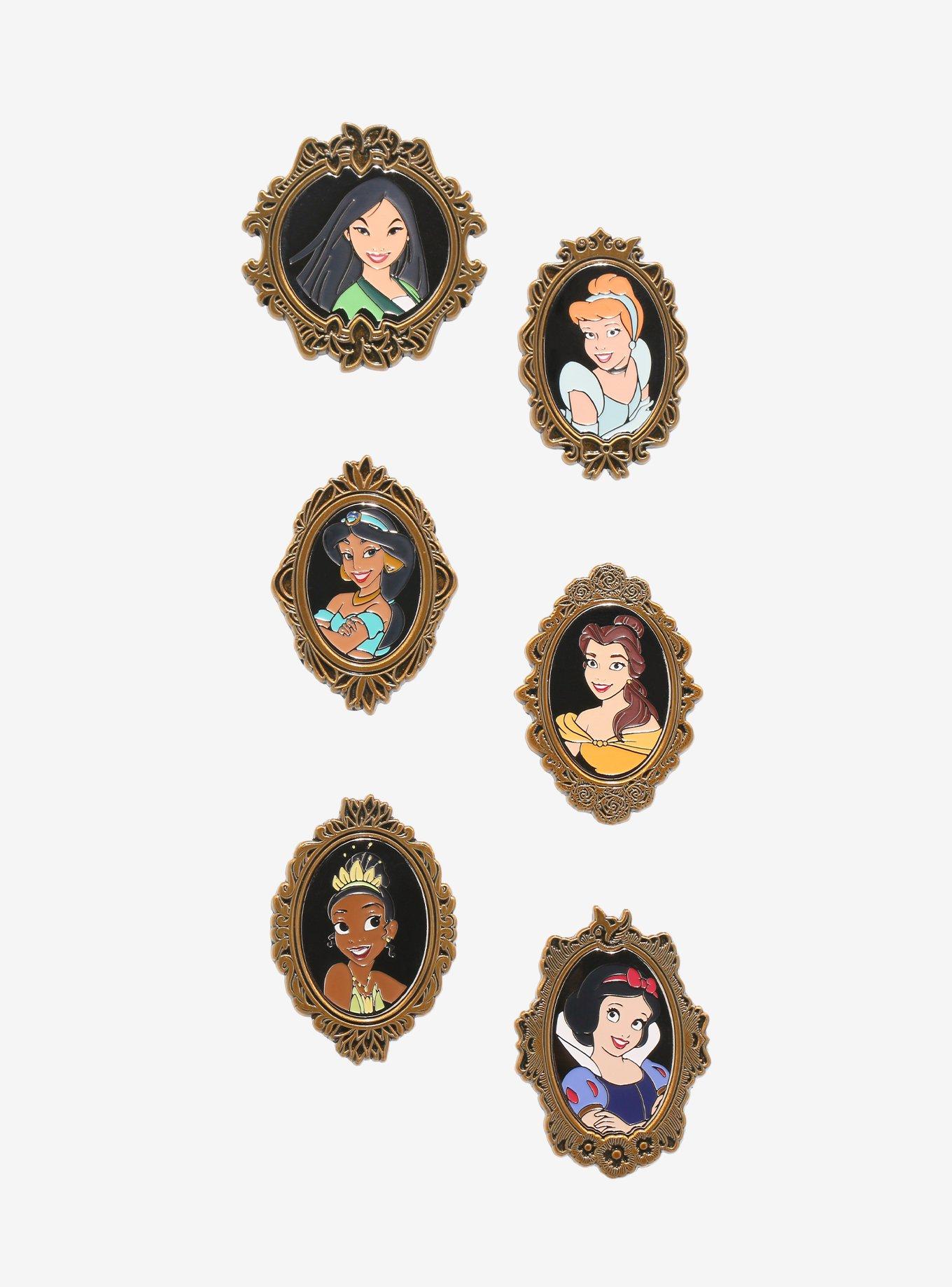 Disney Princess Gold Portrait Blind Box Enamel Pin Hot Topic