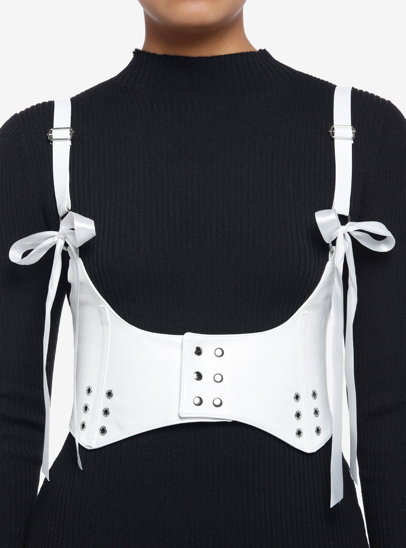 White Grommet Underbust Harness | Hot Topic