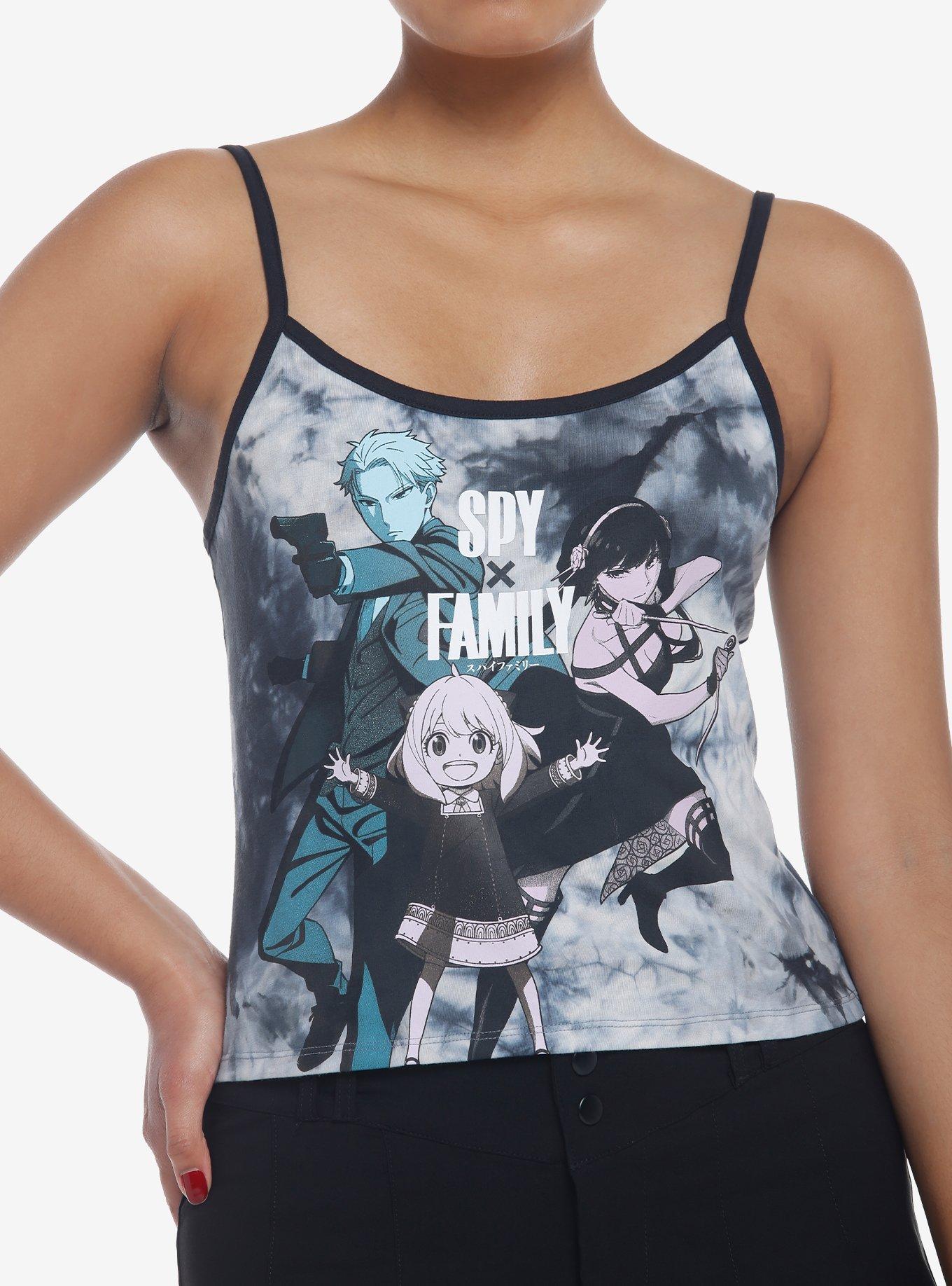 Spy X Family Forger Trio Tie-Dye Girls Crop Cami | Hot Topic