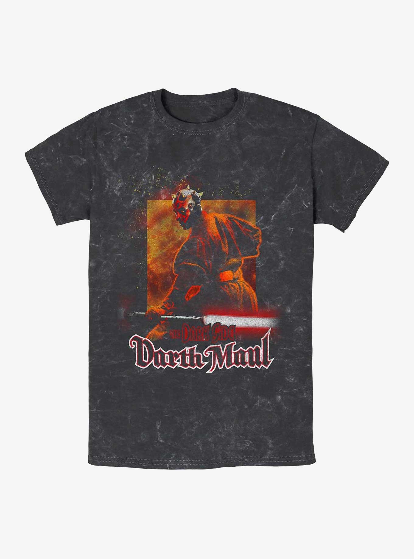 Star Wars Darth Maul Stance Mineral Wash T-Shirt - BLACK | BoxLunch