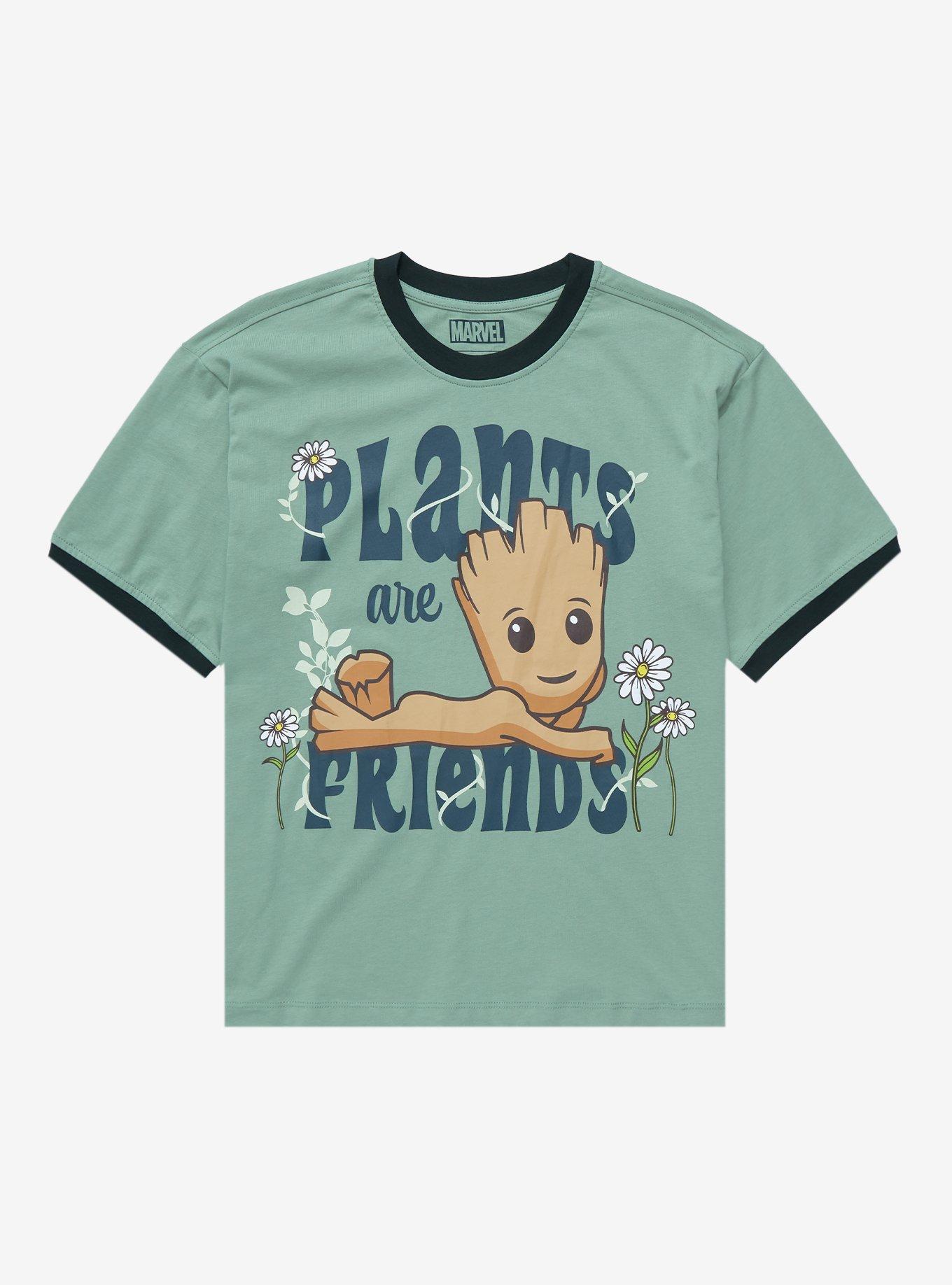 Marvel I am Groot Plants are Friends Women's Ringer T-Shirt - BoxLunch ...