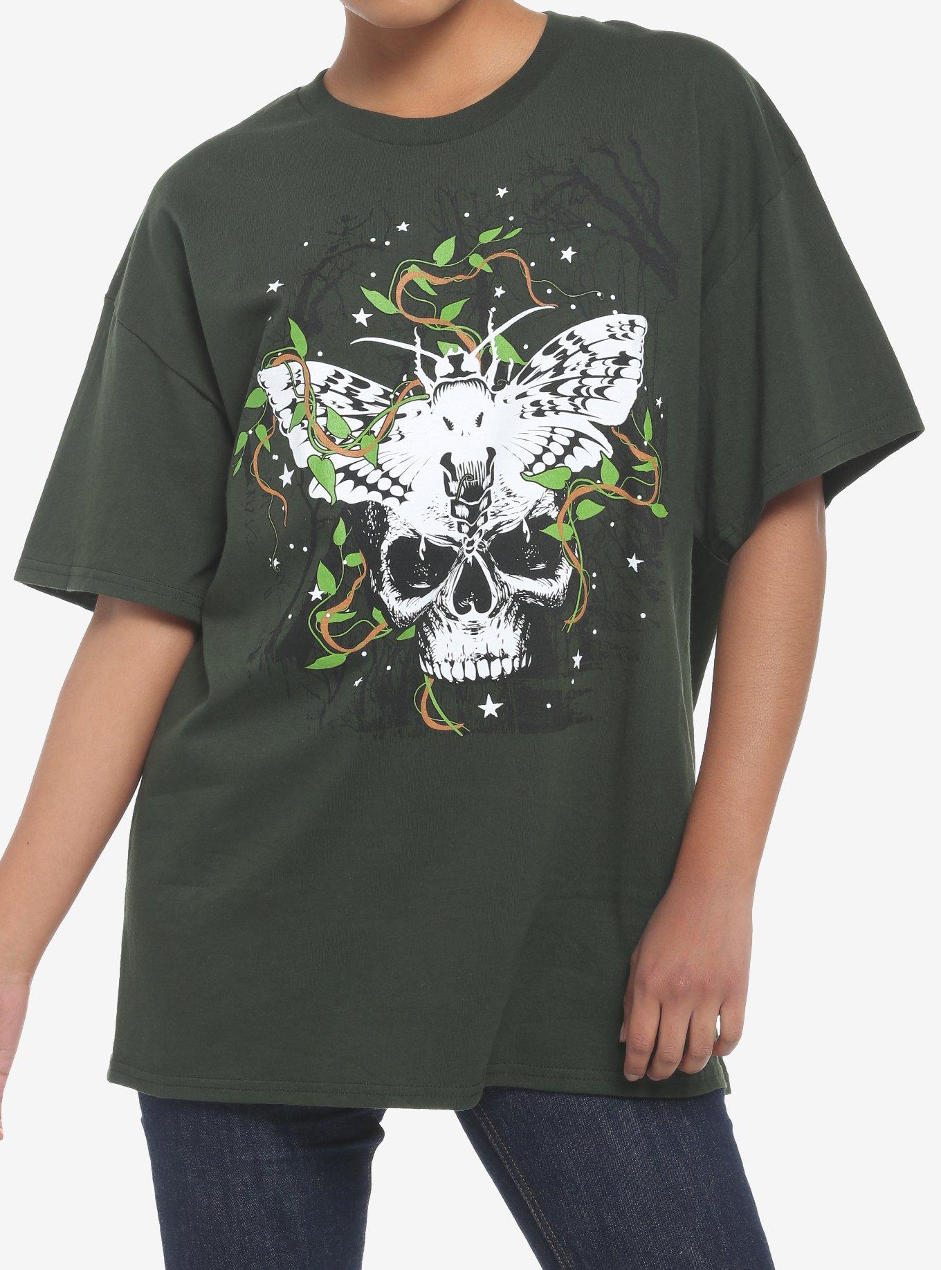 Death's-Head Moth Skull Oversized Girls T-Shirt | Hot Topic