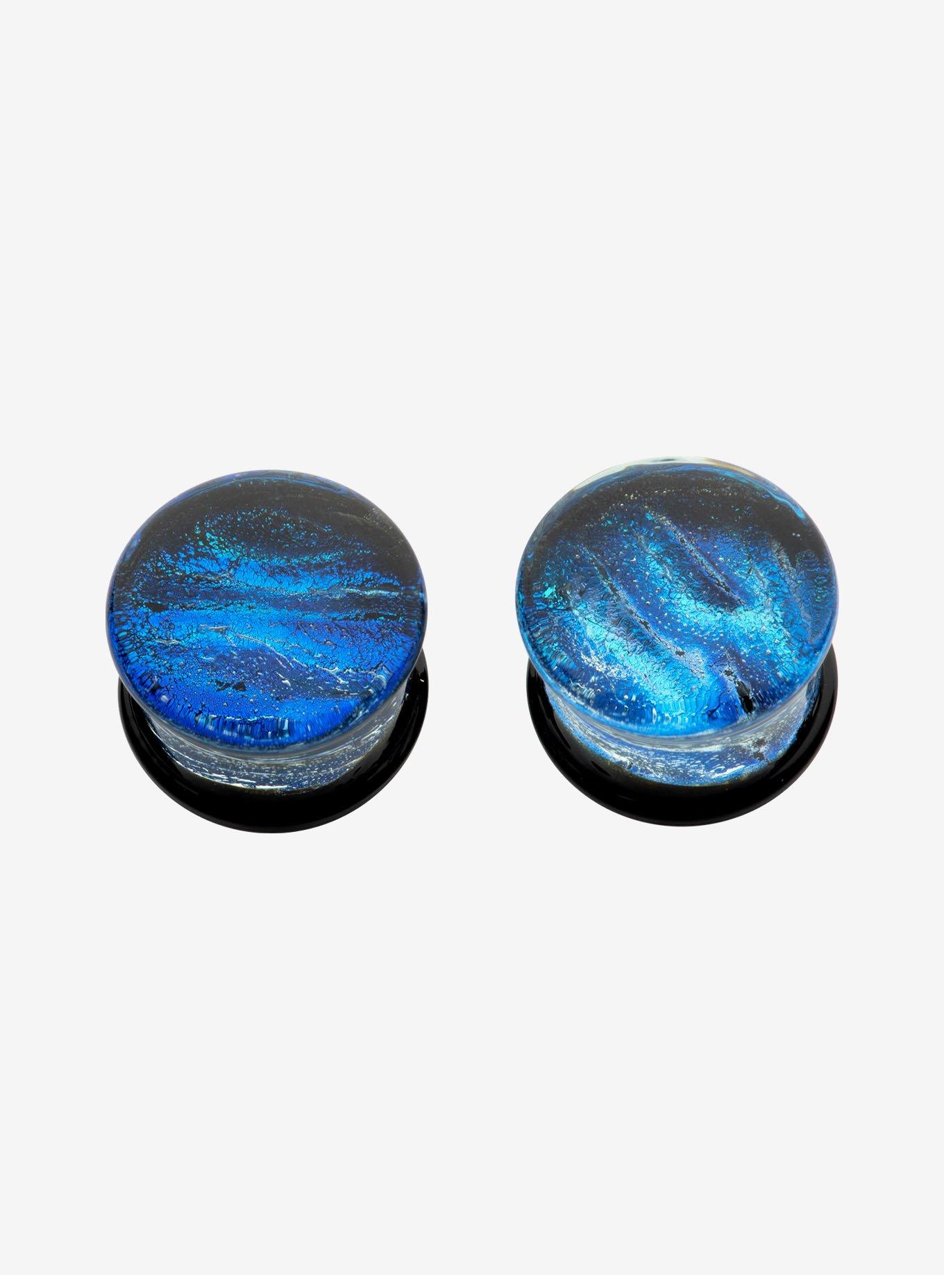 Glass Blue Swirl Plug 2 Pack | Hot Topic