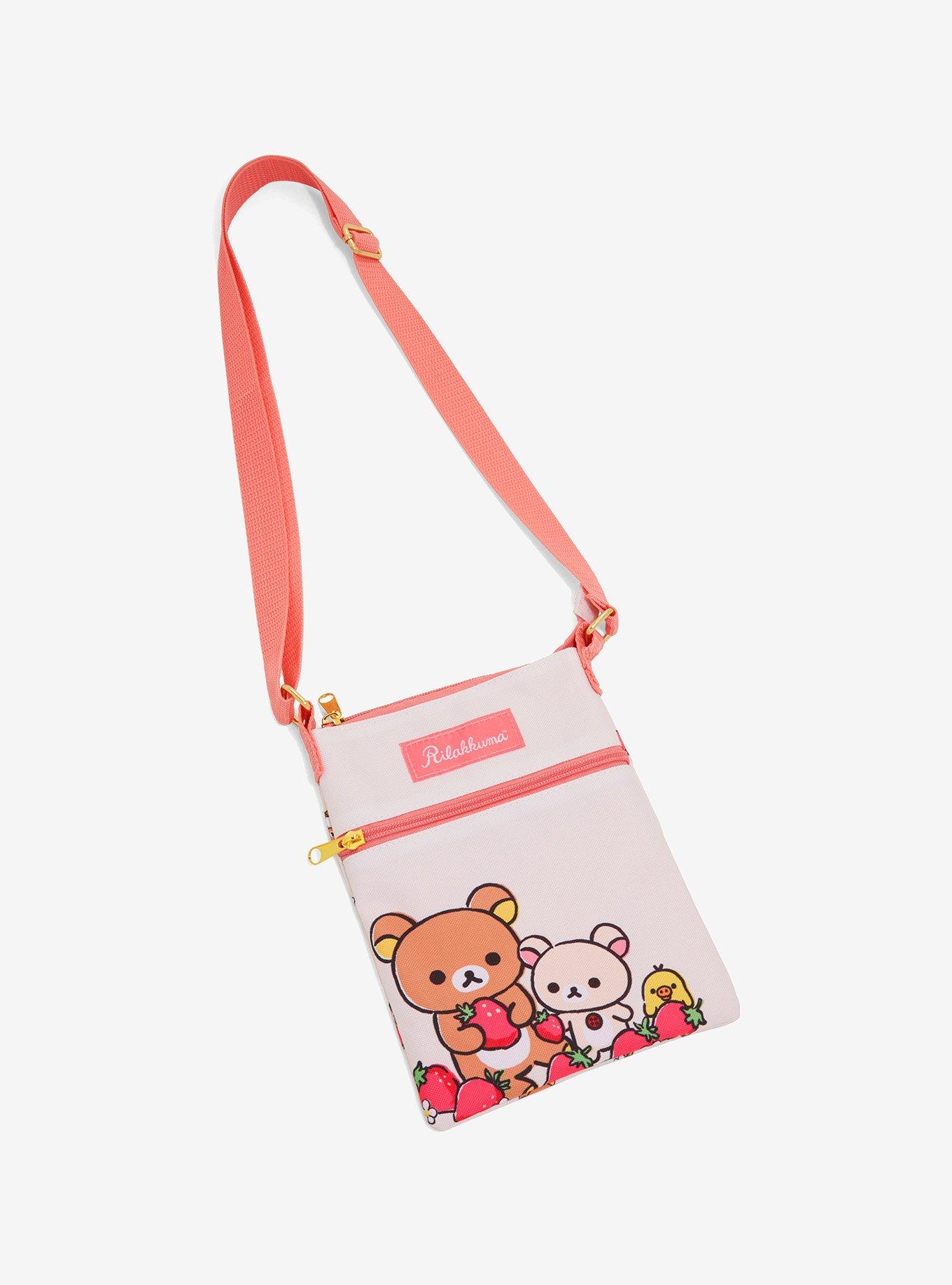 Rilakkuma Strawberry Trio Passport Crossbody Bag | Hot Topic