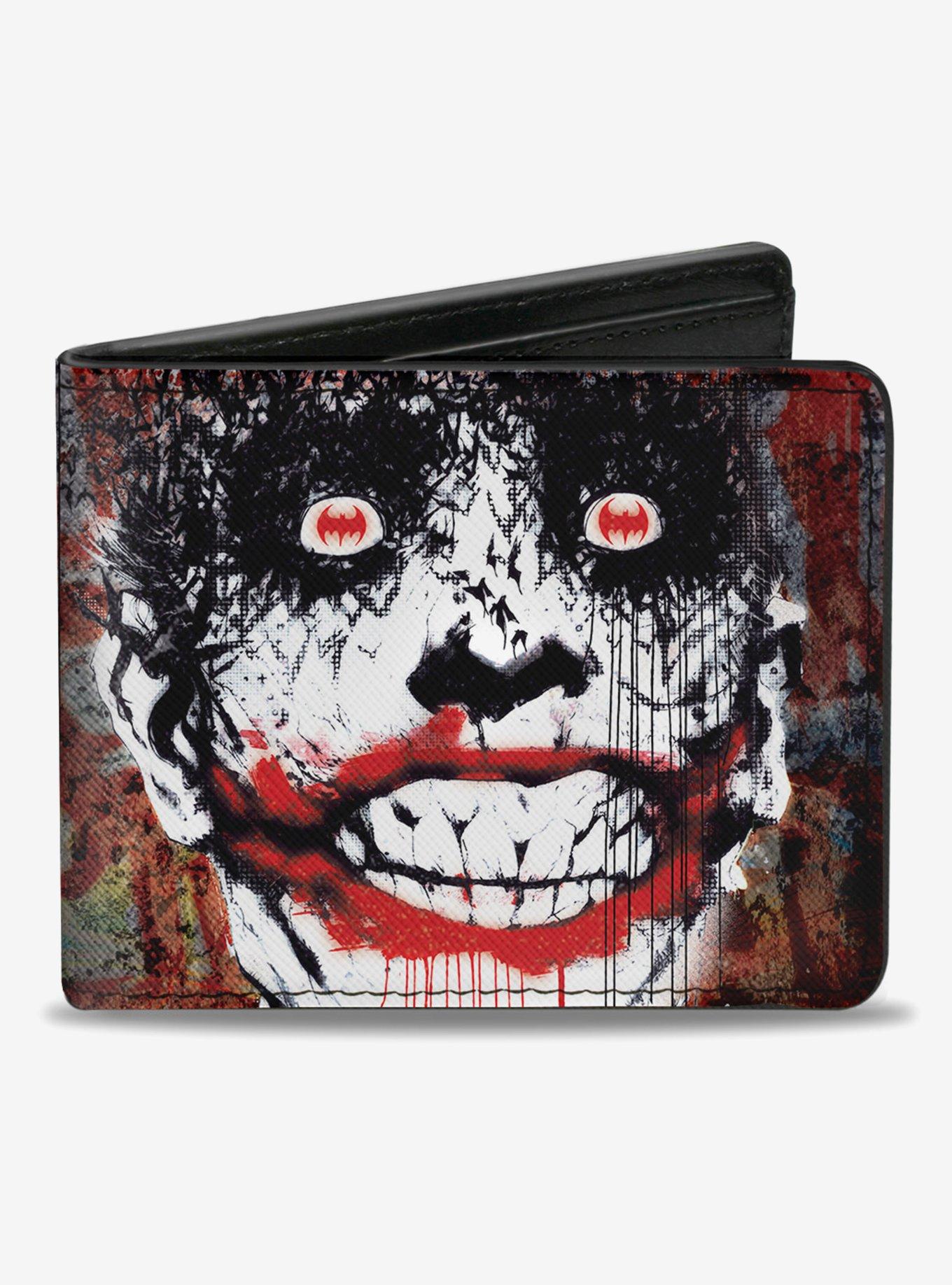 DC Comics Batman Joker Bat Face Bifold Wallet | BoxLunch