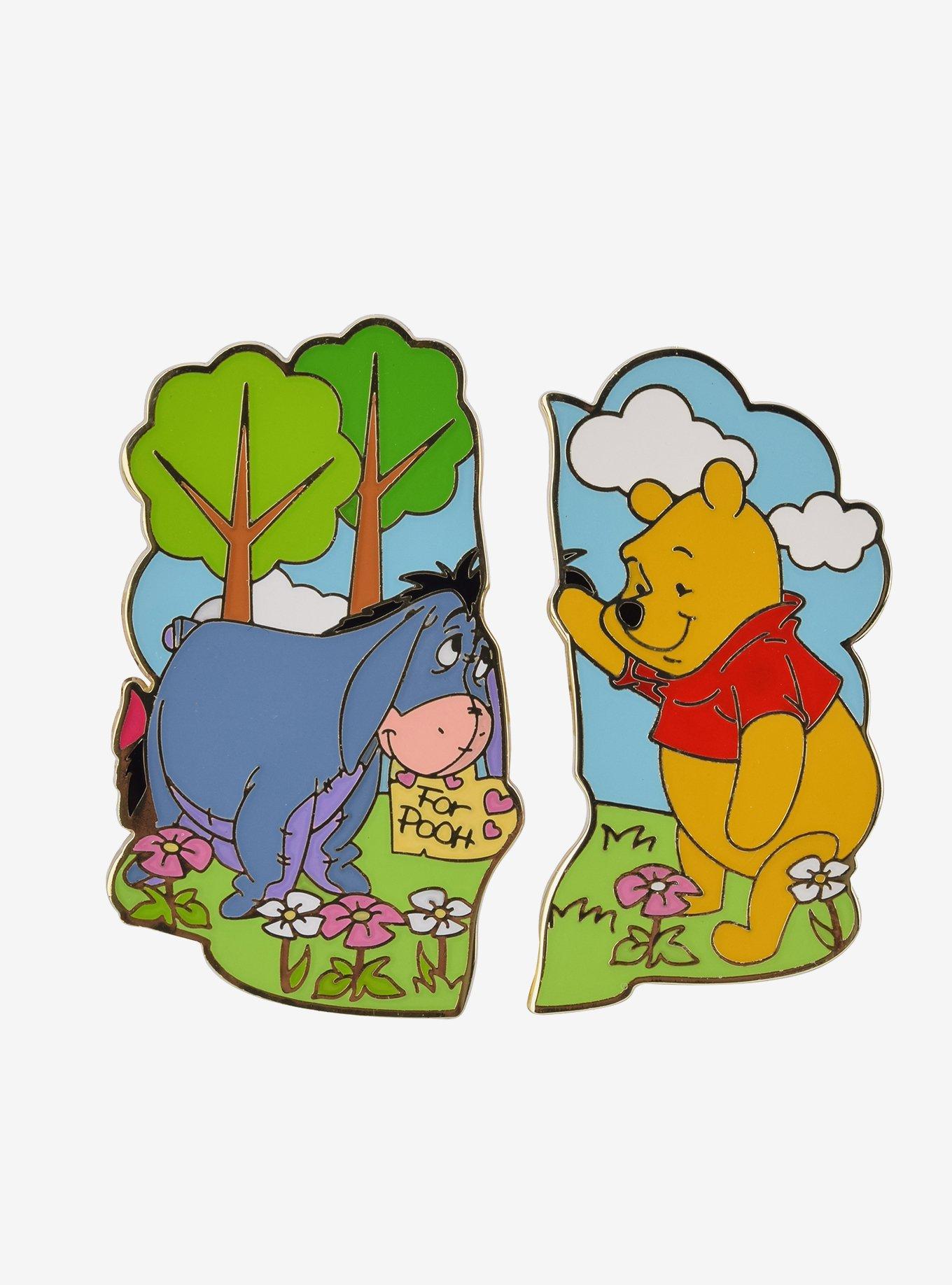 Disney Winnie the Pooh Eeyore & Pooh Hundred Acre Wood Enamel Pin Set ...