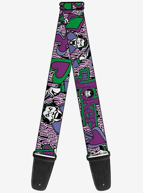 DC Comics Batman Joker Face Logo Spades Wide Guitar Strap | Hot Topic