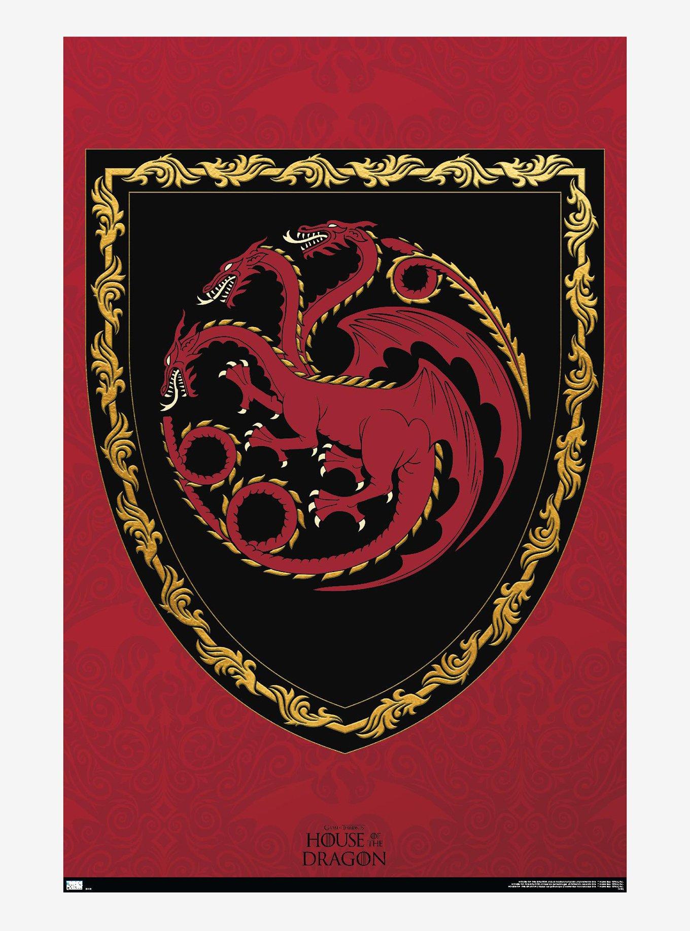 House Of The Dragon Targaryen Shield Poster Hot Topic