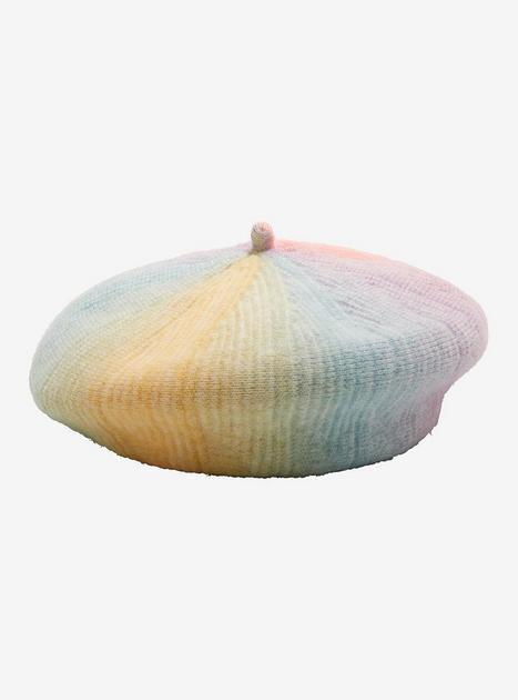 Pastel Rainbow Gradient Beret | Hot Topic