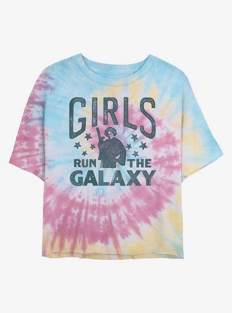Star Wars Girls Run The Galaxy Tie Dye Crop Girls T-Shirt - MULTI | Hot ...