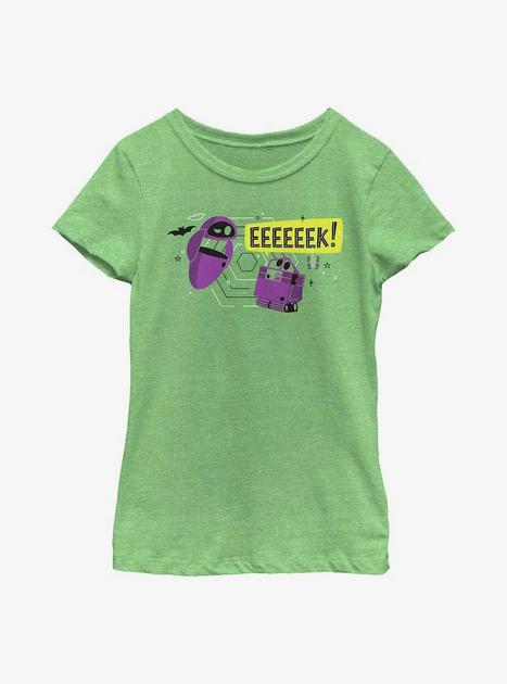 Disney Pixar Wall-E Eek! Scared Youth Girls T-Shirt - GREEN | BoxLunch