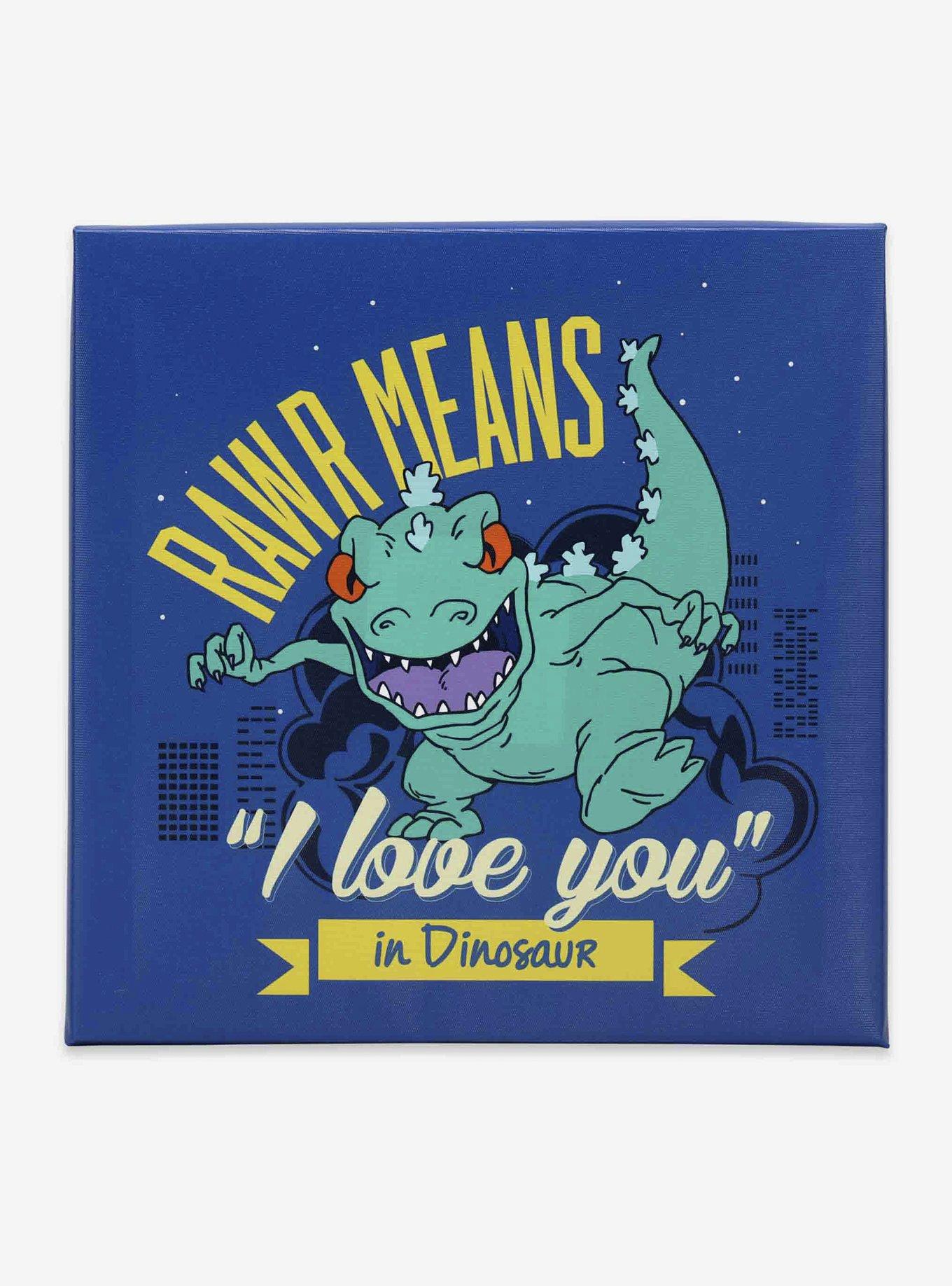 Rugrats Reptar Rawr Means I Love You Canvas Wall Decor | Hot Topic
