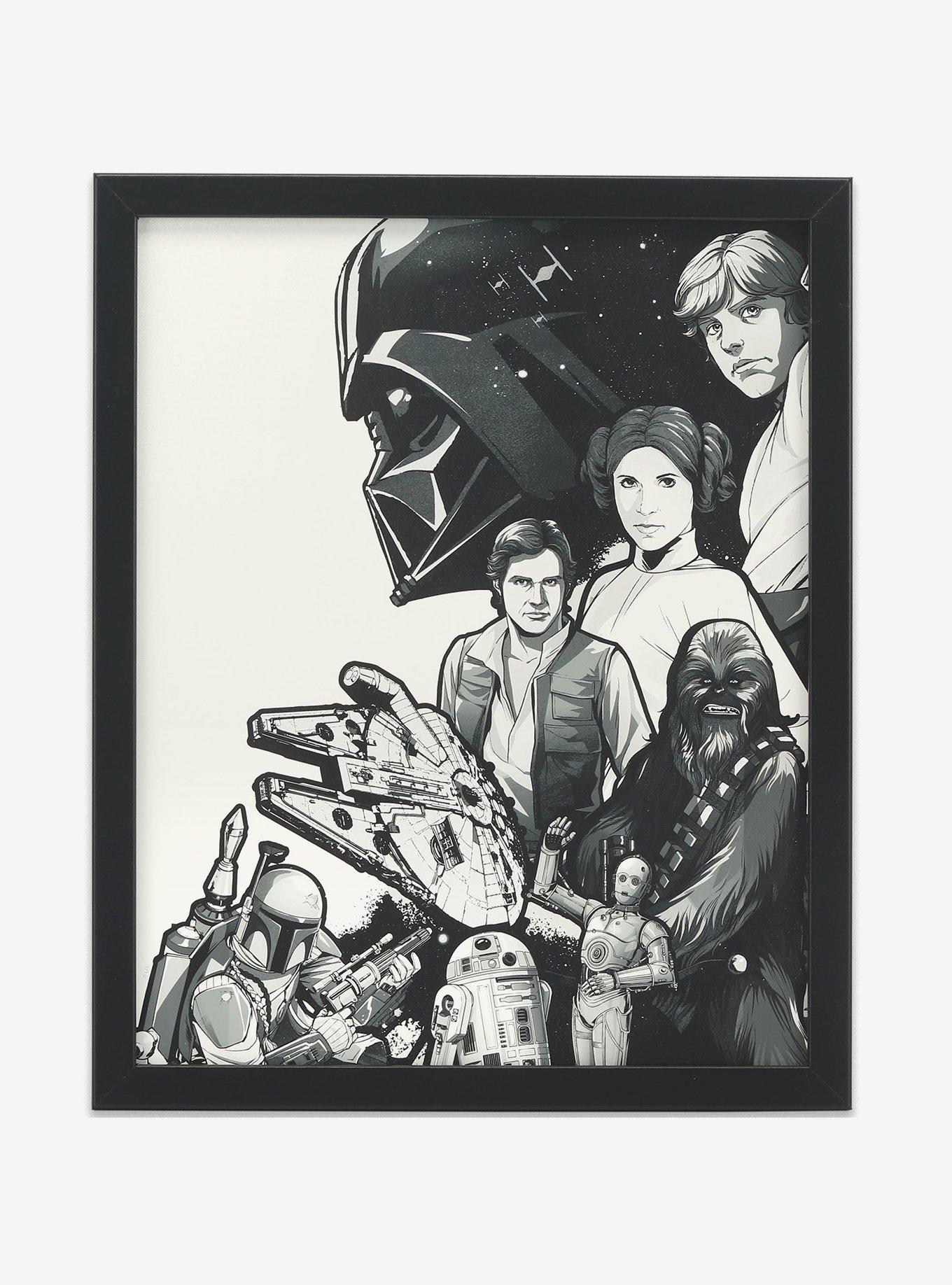 Star Wars Featured Characters Framed Wood Wall Decor | BoxLunch