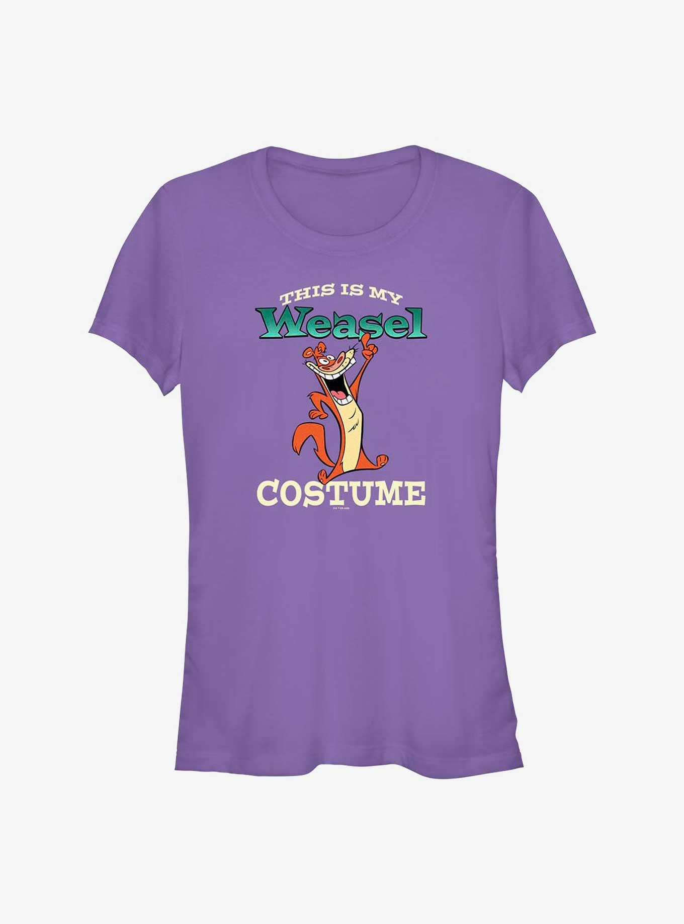 Cartoon Network I Am Weasel My Weasel Costume Girls T-Shirt - PURPLE ...