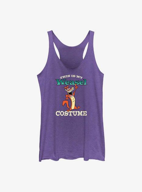 Cartoon Network I Am Weasel My Weasel Costume Girls Tank - PURPLE | Hot ...