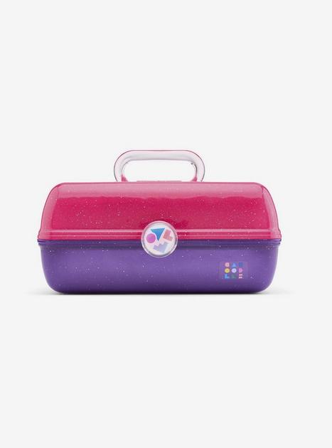 Caboodles On-The-Go Girl Retro Graffiti Pink Sparkle Over Purple ...