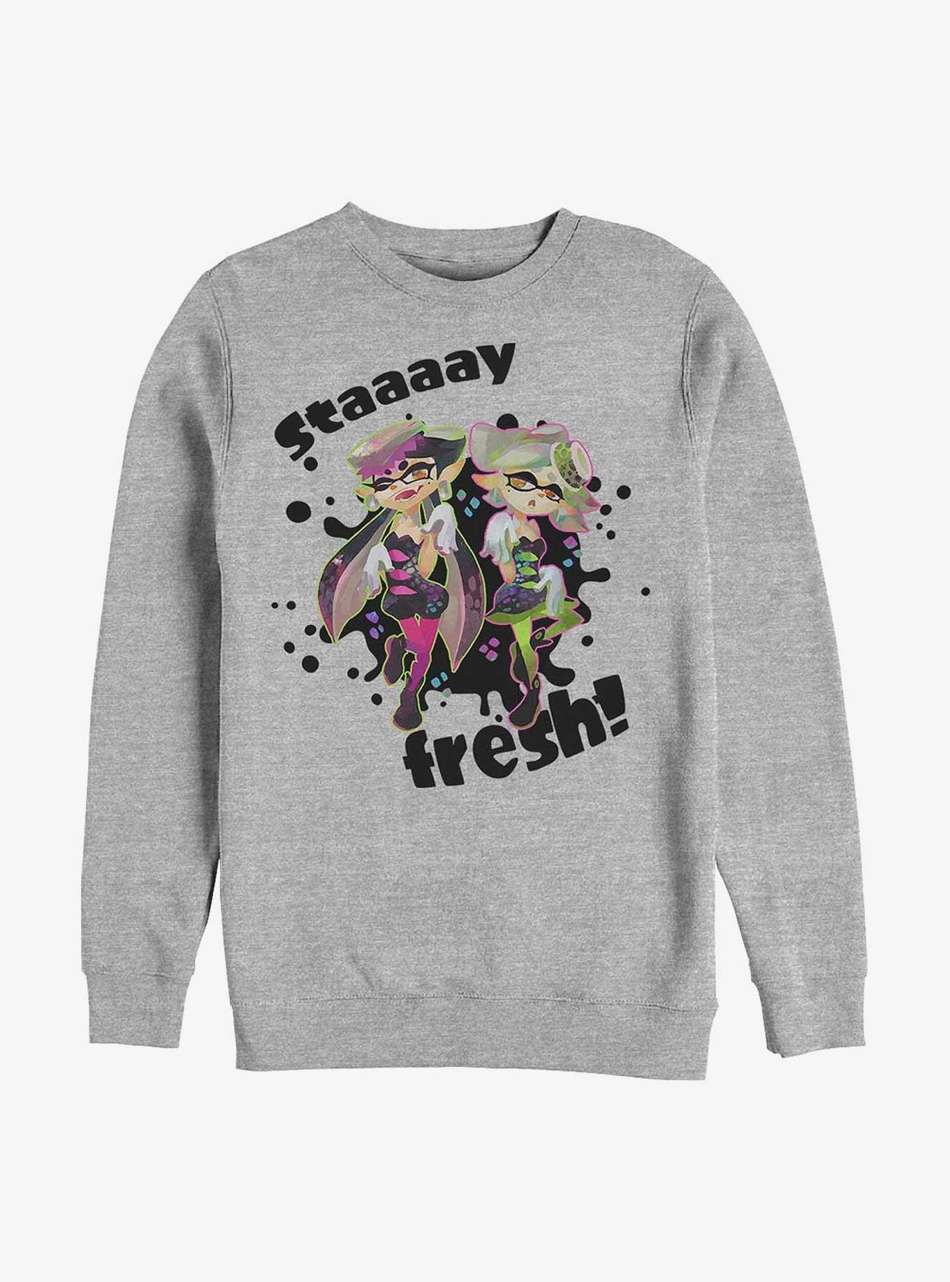 Nintendo Splatoon Stay Fresh Sweatshirt - GREY | Hot Topic
