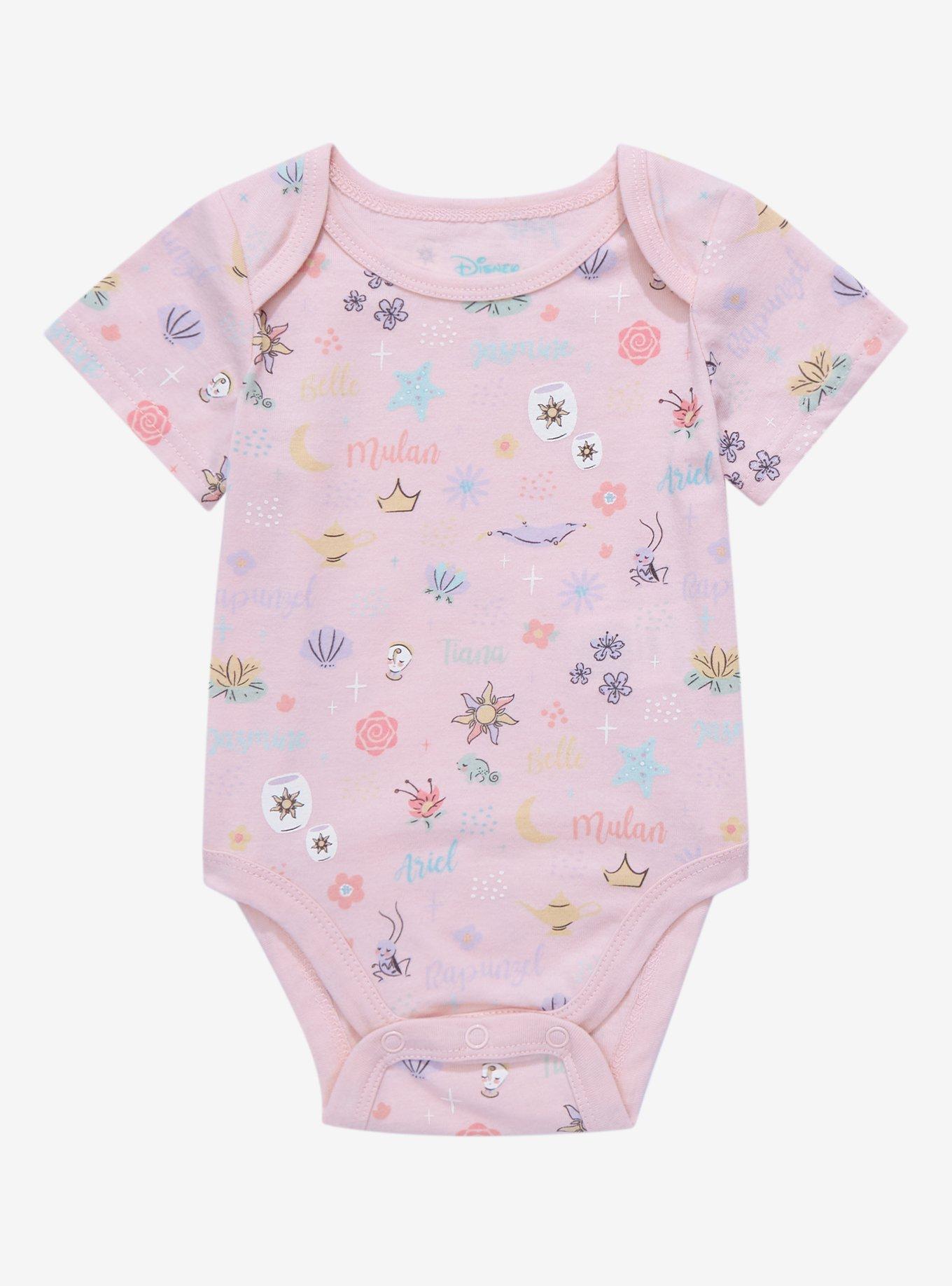 Disney Princess Icons Allover Print Infant One Piece Boxlunch