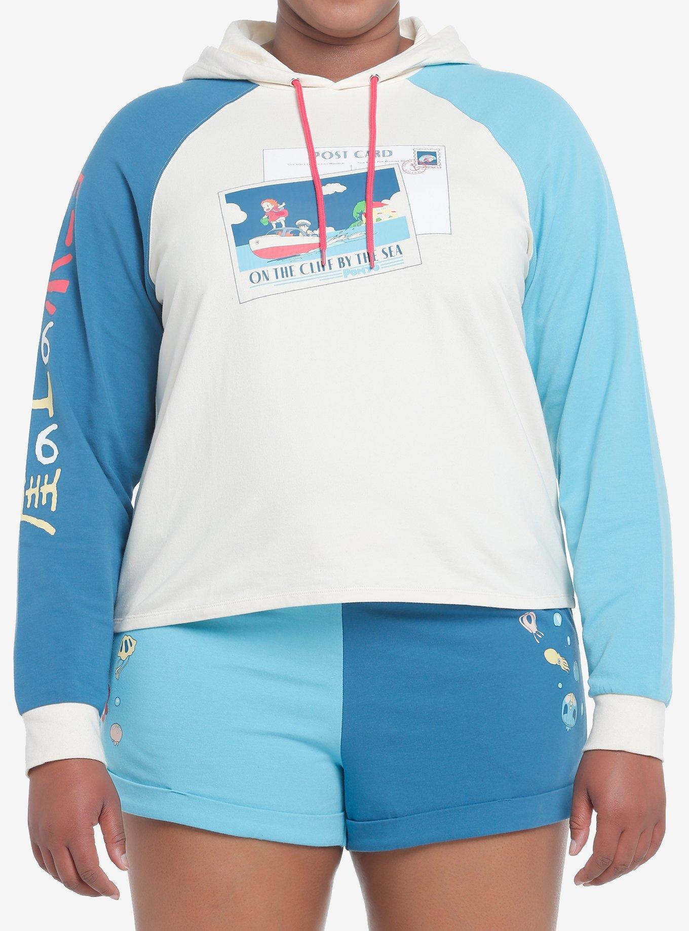Studio Ghibli Ponyo Color-Block Girls Hoodie Plus Size | Hot Topic