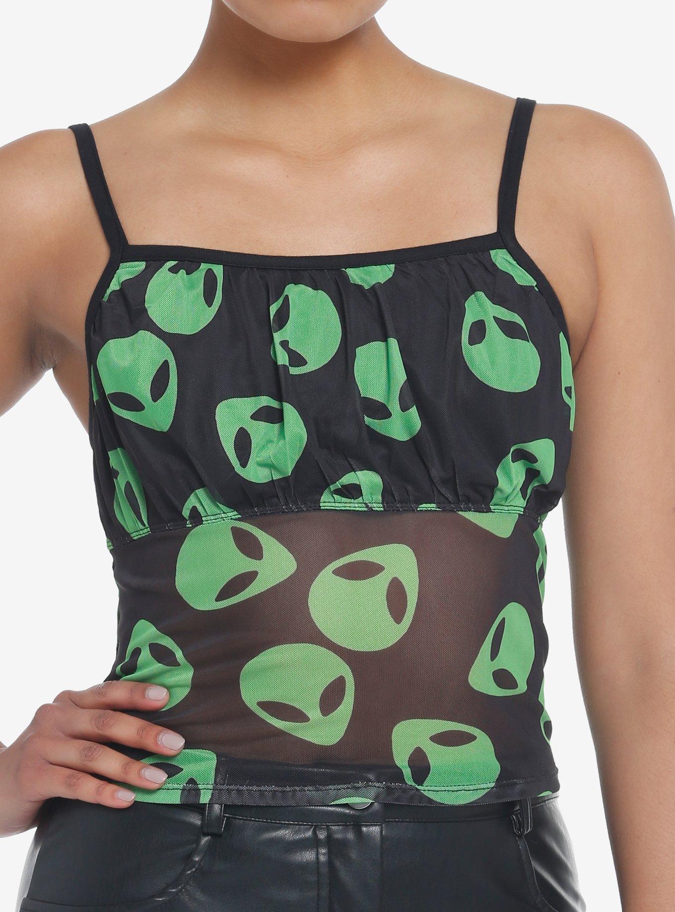 Social Collision Aliens Mesh Girls Tank Top | Hot Topic