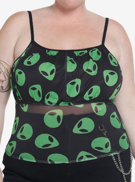Social Collision Aliens Mesh Girls Tank Top Plus Size Hot Topic