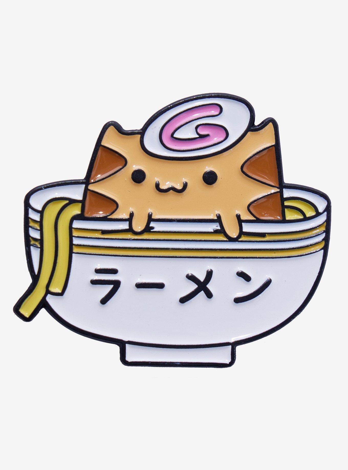 Ramen Cat Enamel Pin By Robot Dance Battle | Hot Topic