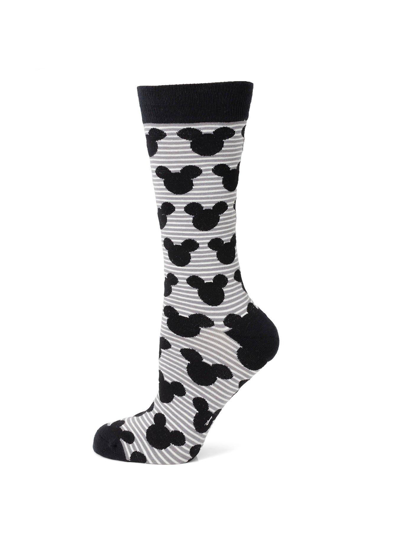 Disney Mickey Mouse Silhouette Stripe Socks | BoxLunch