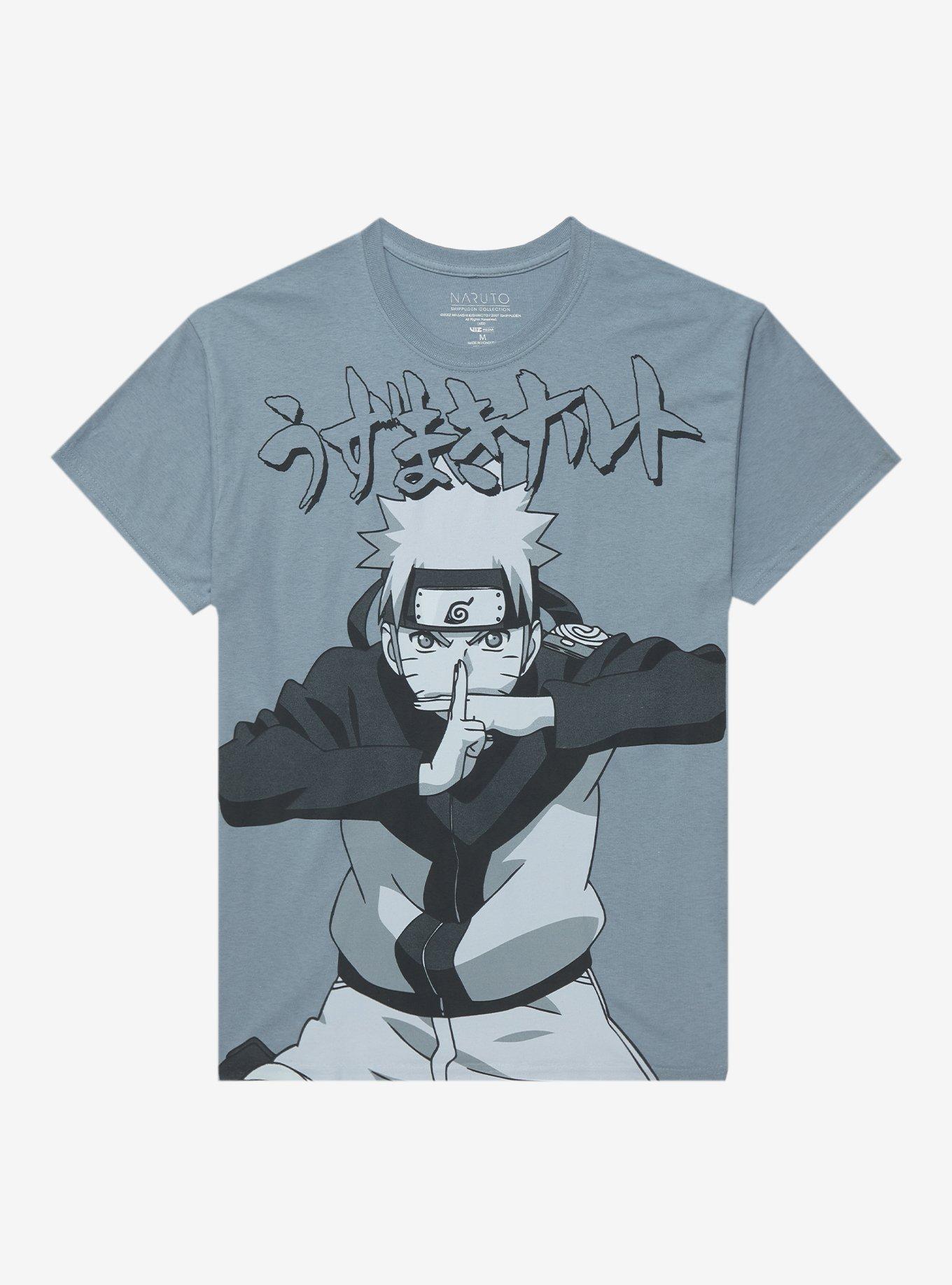 Naruto Shippuden Jumbo Blue Tonal T Shirt Hot Topic