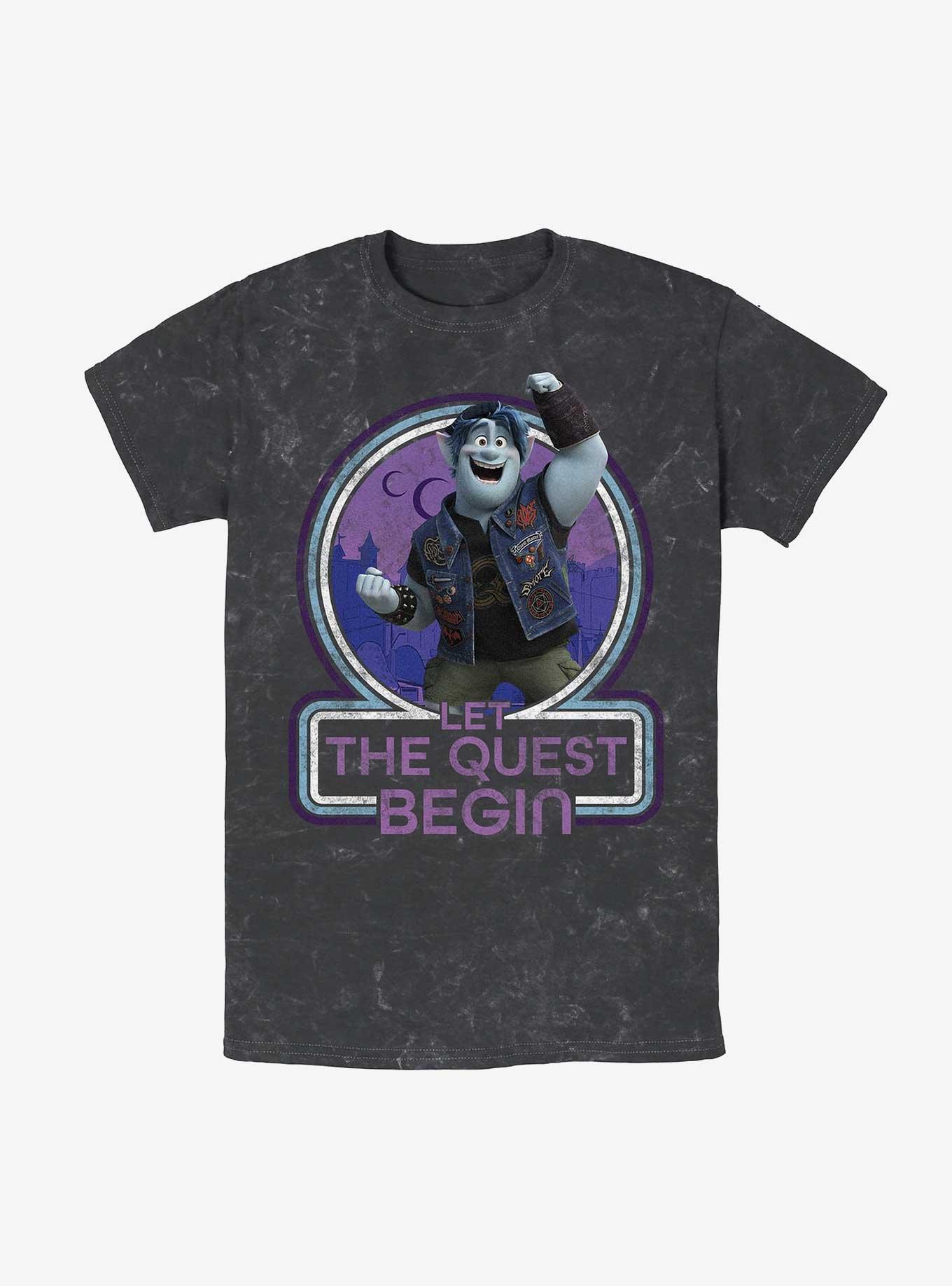 Disney Pixar Onward Begin Quest Mineral Wash T Shirt Multi Hot Topic